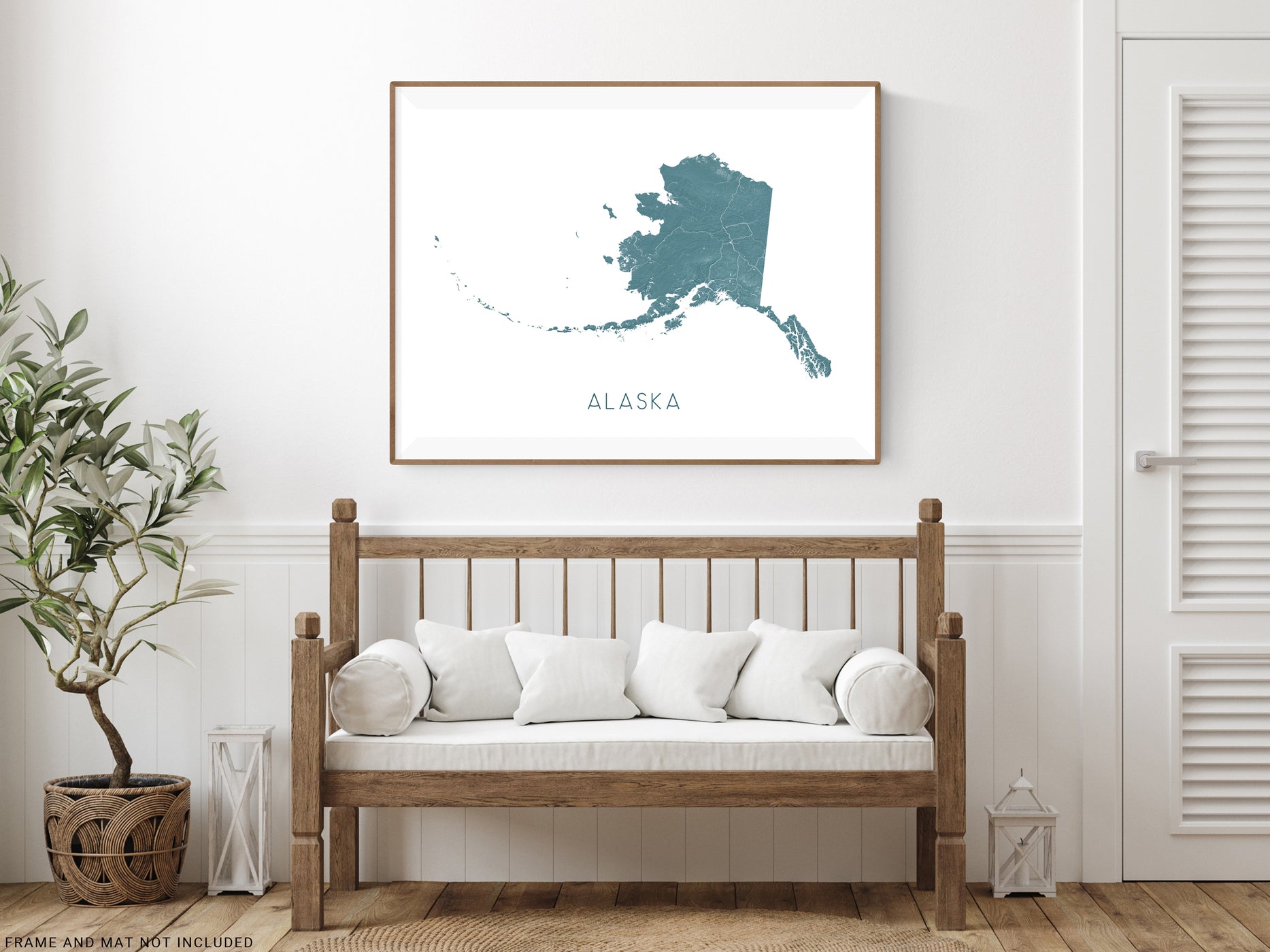 Alaska State Map Print Poster - Topographic Map of Alaska Wall Art Pri ...
