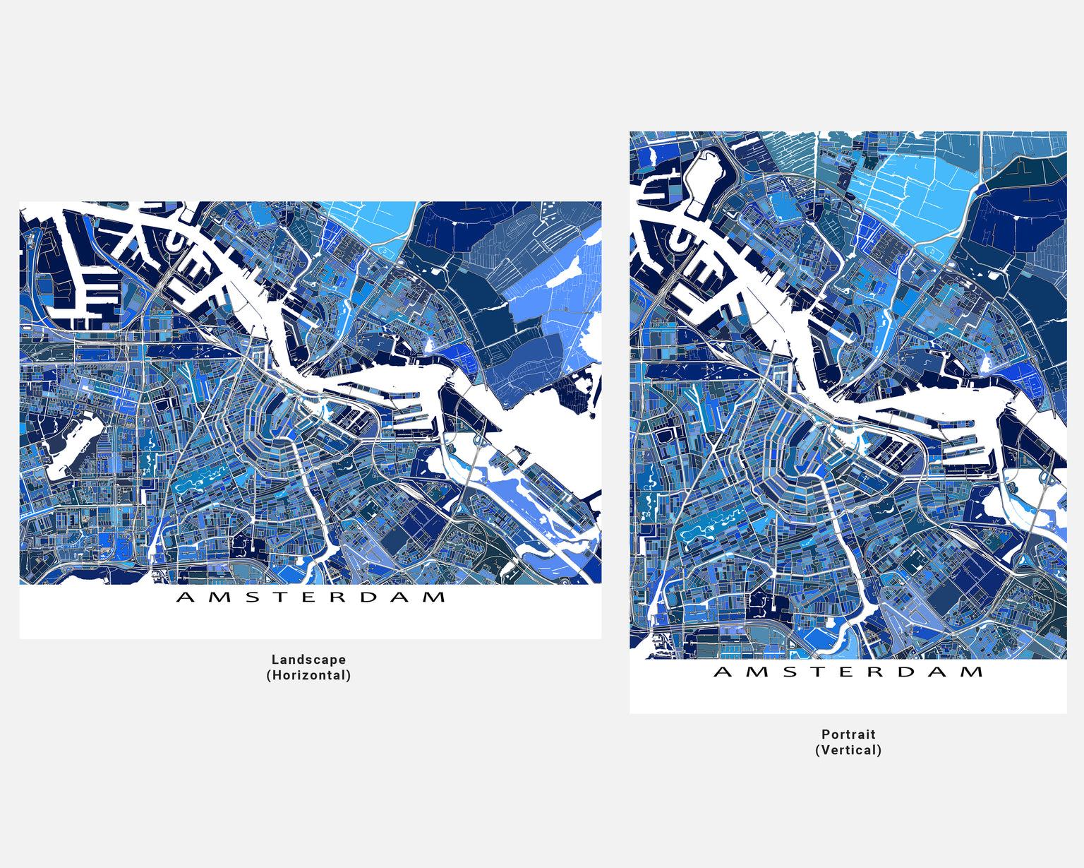 BLUE SHAPES — Maps As Art