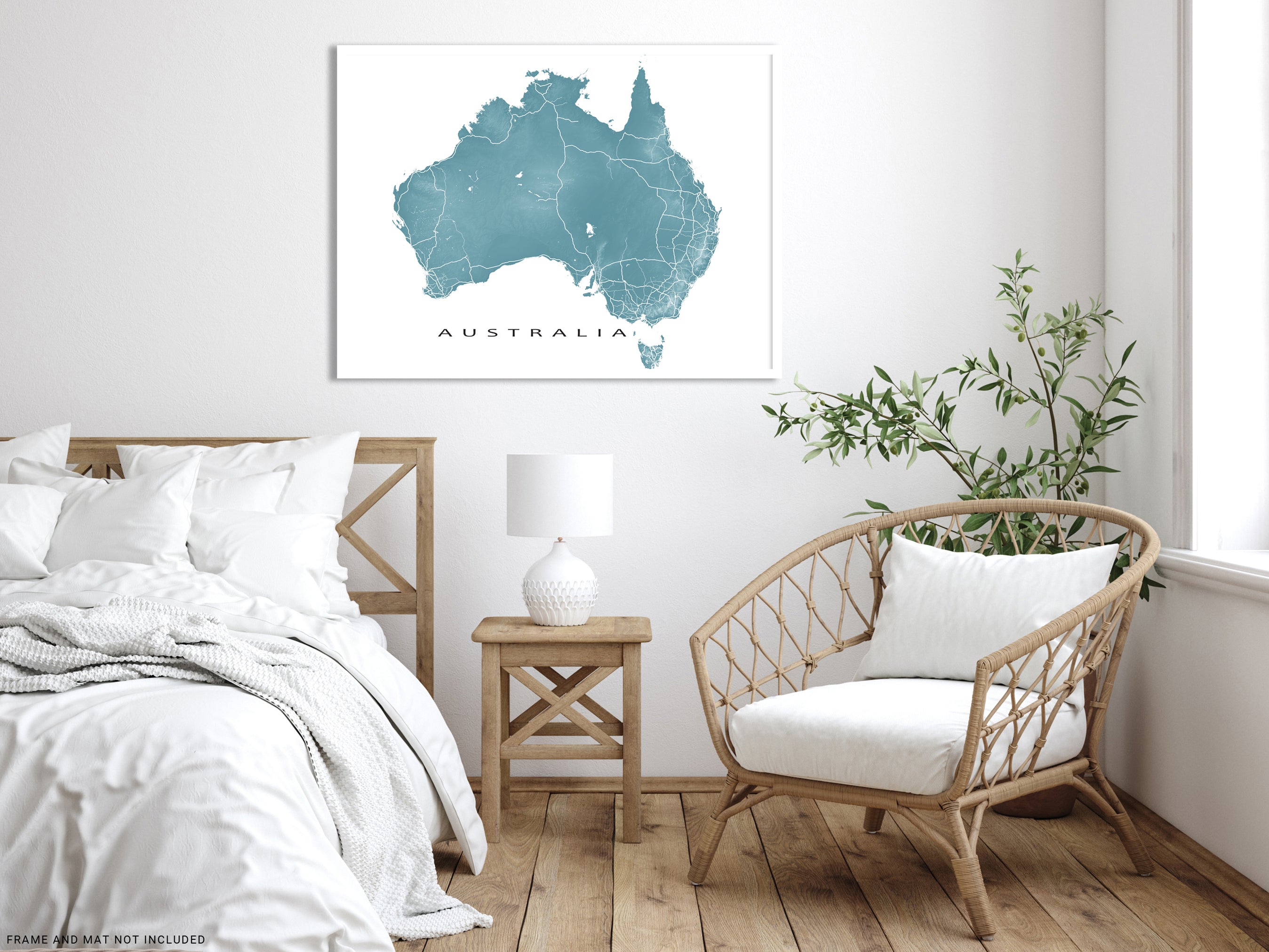 Australia Map Wall Art Print, Topographic Country Poster Maps, Sydney ...