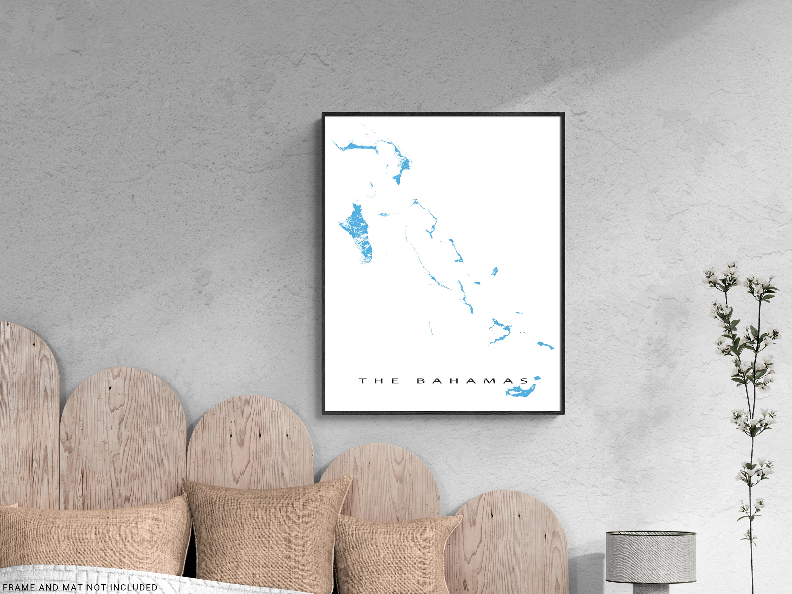 Bahamas Islands Map Wall Art Print Poster, Nassau, Abacos, Eleuthera ...