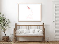 Berry Islands The Bahamas Map Wall Art Print Poster, Caribbean Islands ...