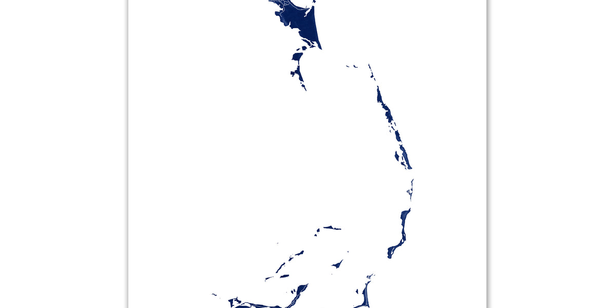 Berry Islands The Bahamas Map Wall Art Print Poster, Caribbean Islands ...