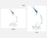 Berry Islands The Bahamas Map Wall Art Print Poster, Caribbean Islands ...