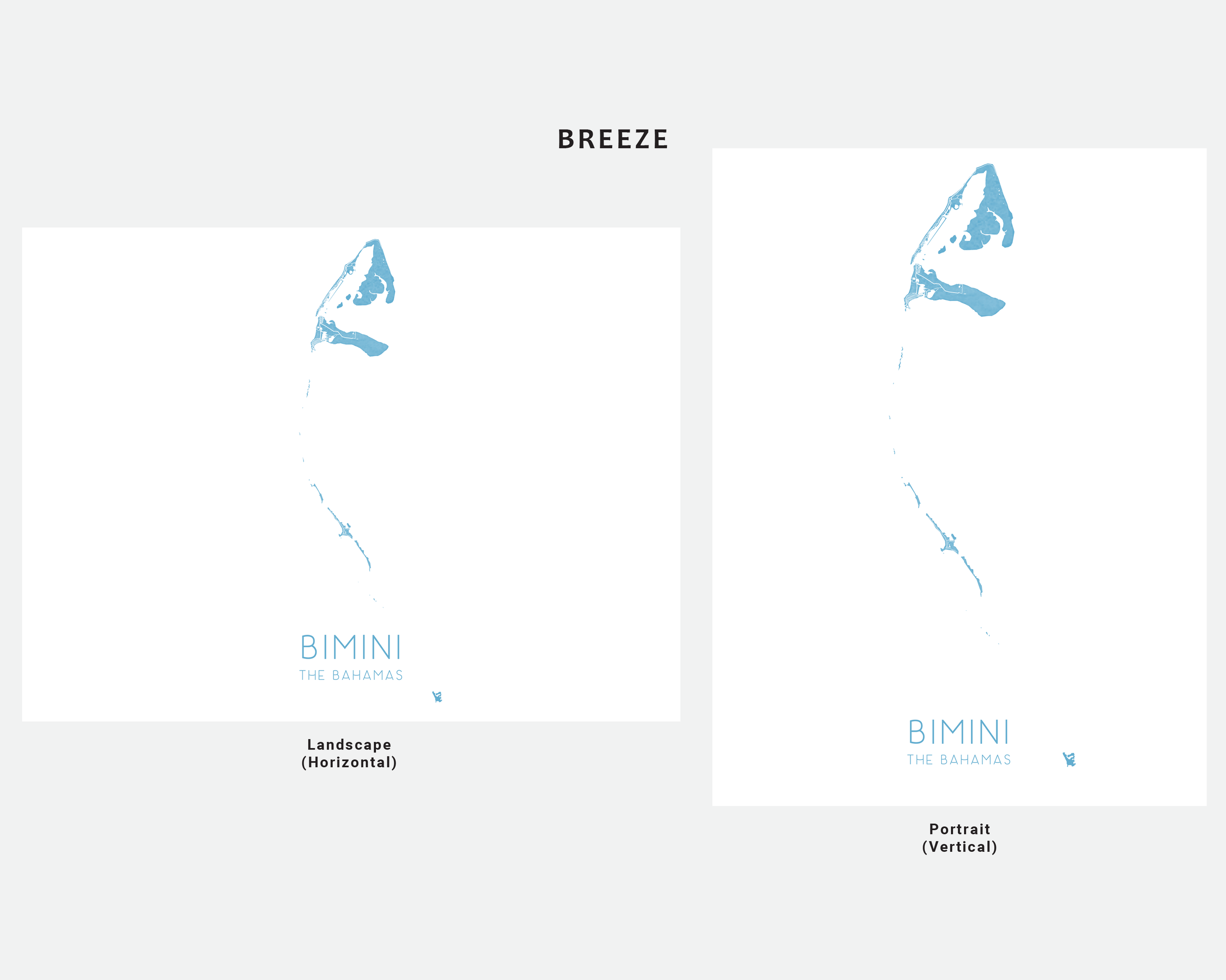 Bimini The Bahamas Map Print, Bimini Islands The Bahamas Wall Art Post ...