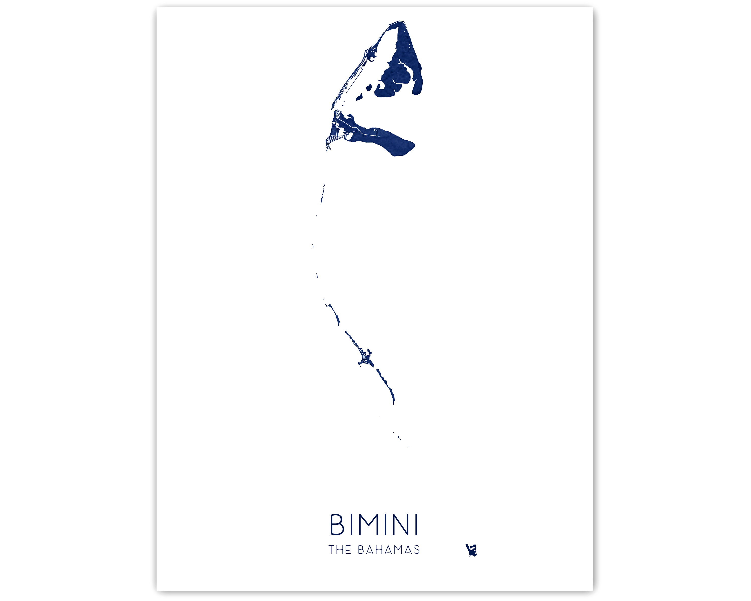 Bimini The Bahamas Map Print, Bimini Islands The Bahamas Wall Art Post ...