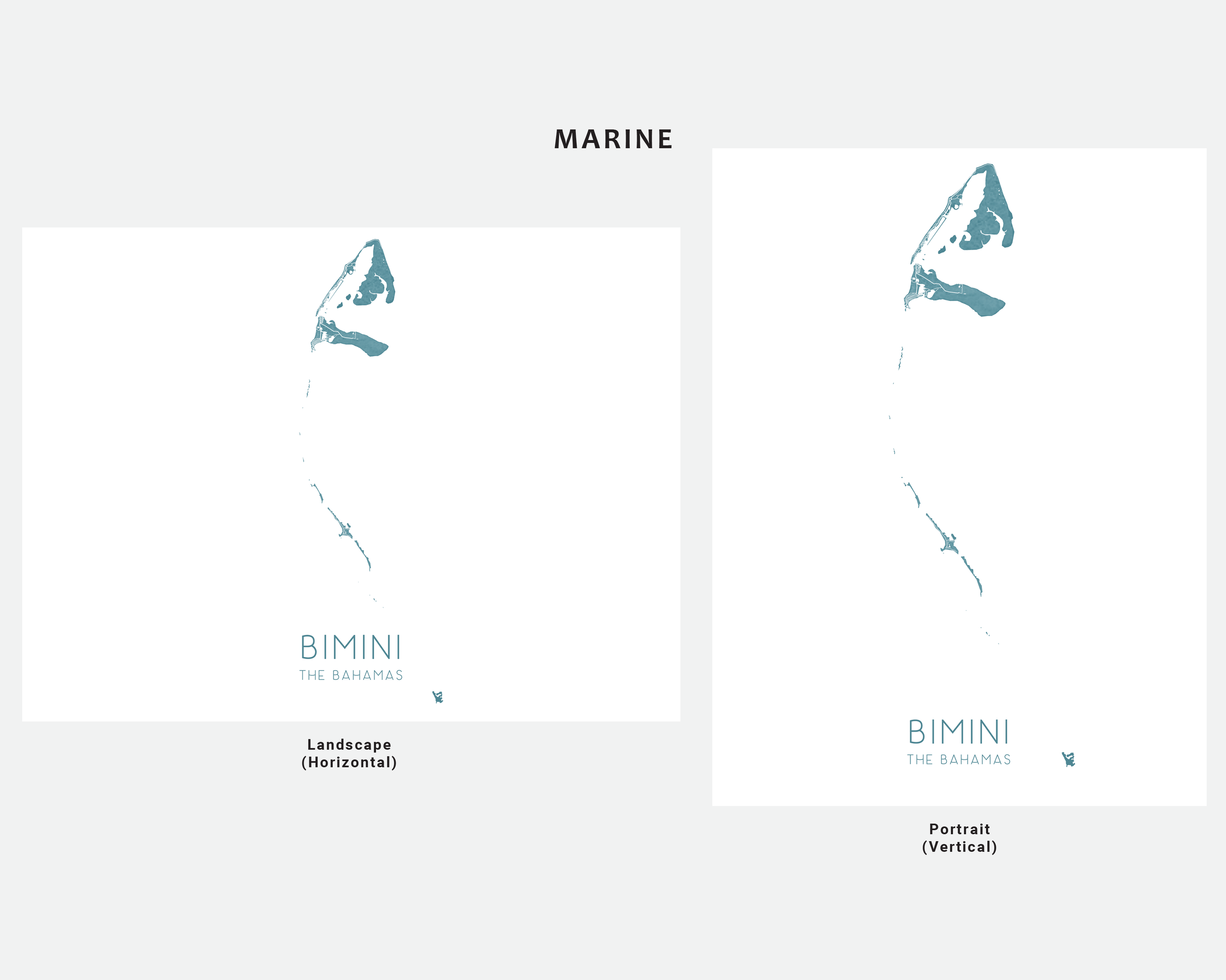 Bimini The Bahamas Map Print, Bimini Islands The Bahamas Wall Art Post ...