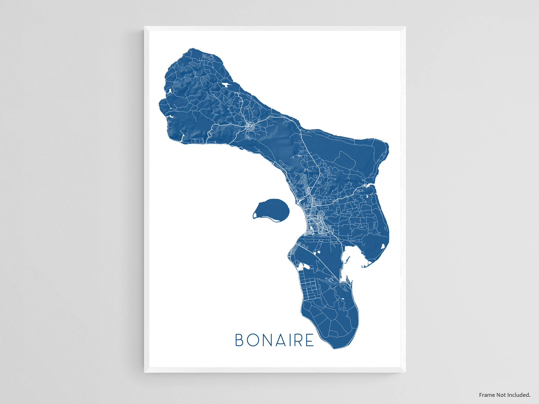 Bonaire Map Print, Bonaire Wall Art Prints, Caribbean ABC Islands Post ...