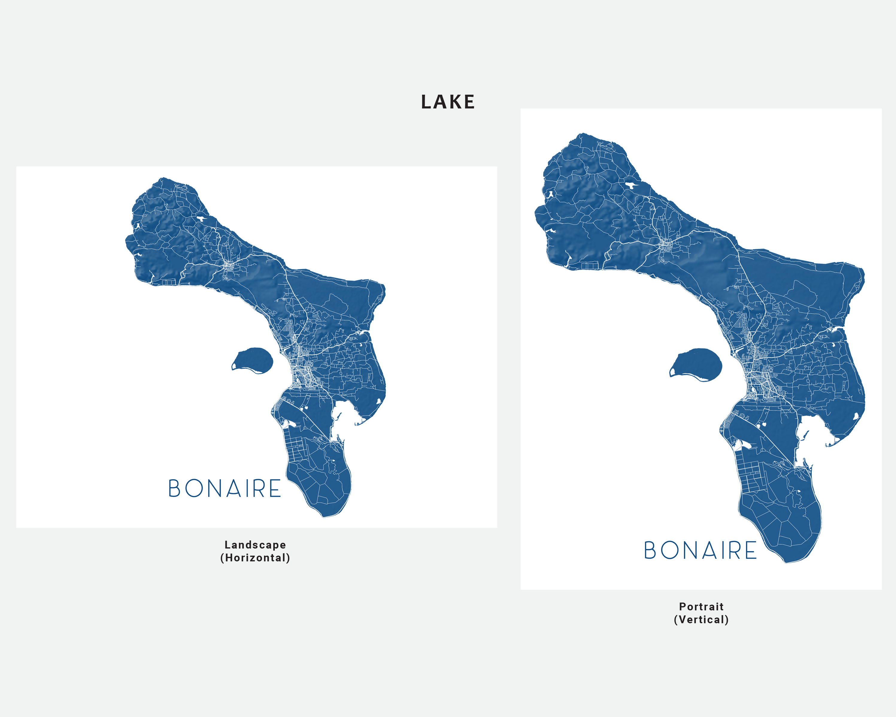 Bonaire Map Print, Bonaire Wall Art Prints, Caribbean ABC Islands Post ...