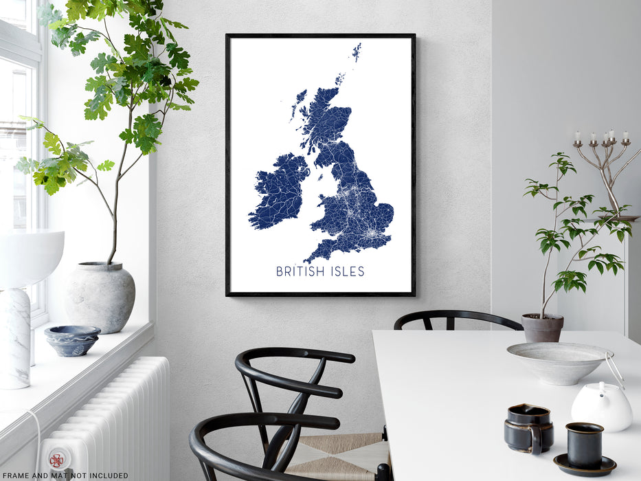 Compact Map Poster National Geographic British Isles Wall Map - Compact ...