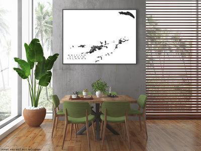 British Virgin Islands Map Print, Topographic BVI Wall Art Poster, Car ...