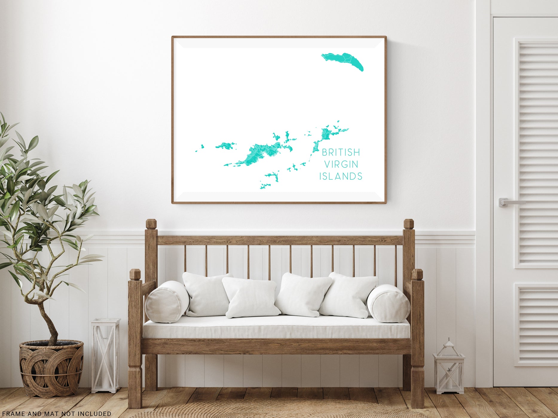 British Virgin Islands Map Print, BVI Wall Art Poster, Tortola Virgin ...