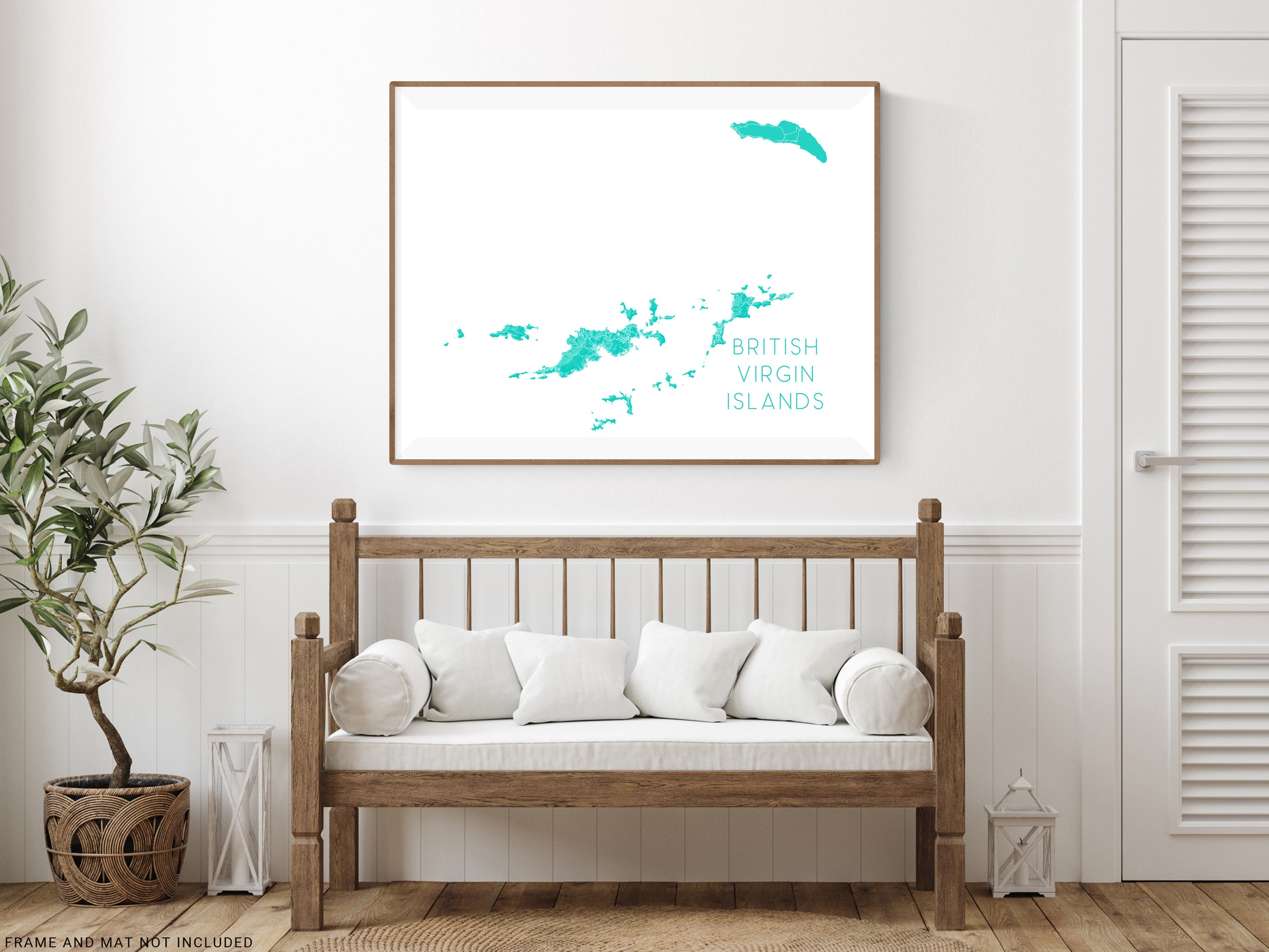 British Virgin Islands Map Print, BVI Wall Art Poster, Tortola Virgin ...