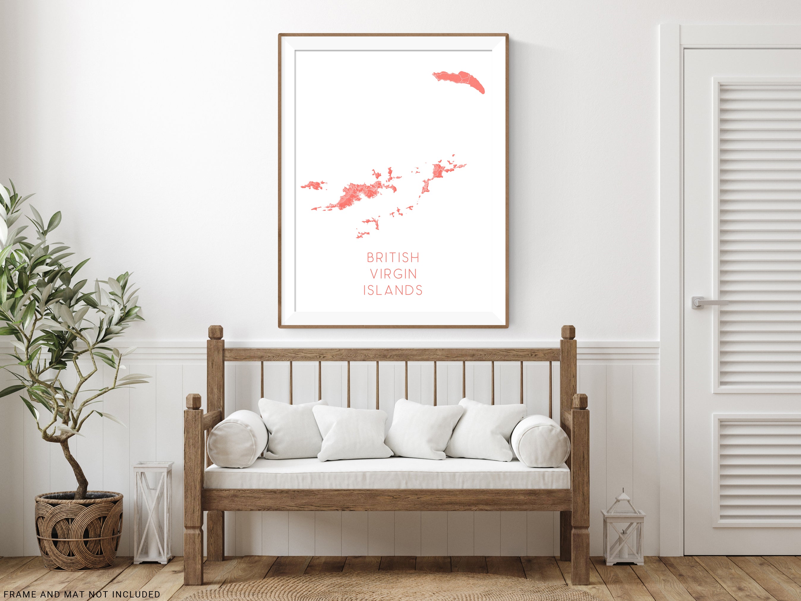 British Virgin Islands Map Print, BVI Wall Art Poster, Tortola Virgin ...