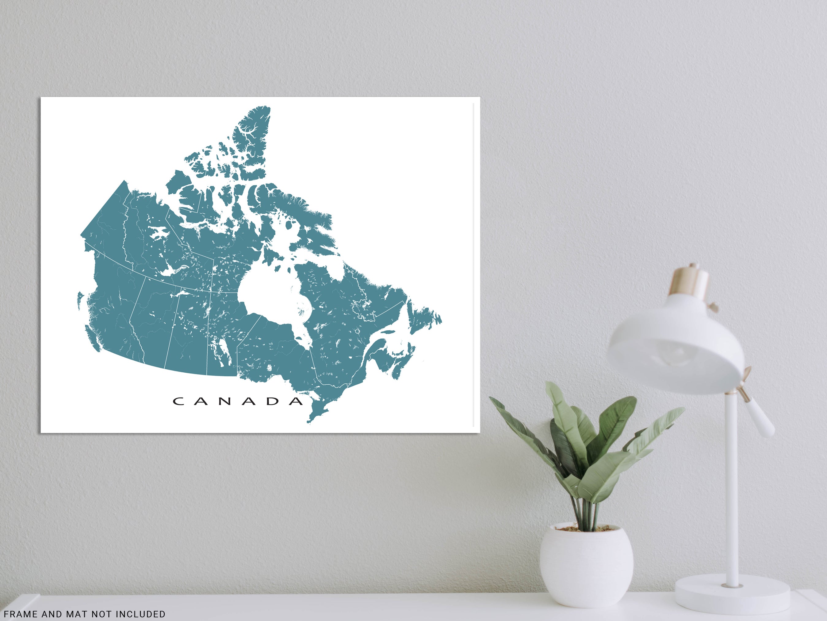 Canada Map Wall Art Print Poster with Provinces, Canadian Maps, Ontari ...