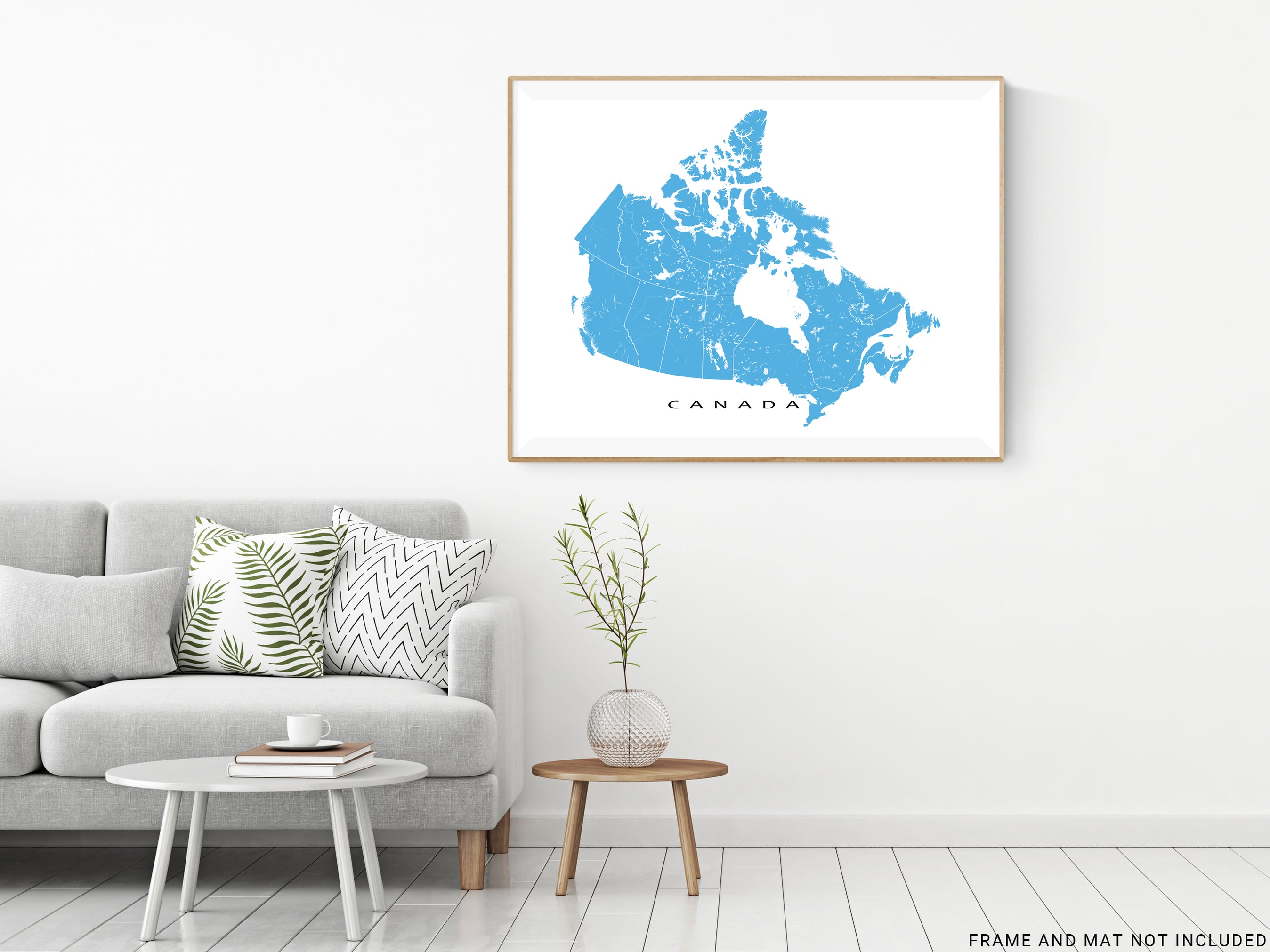 Canada Map Wall Art Print Poster with Provinces, Canadian Maps, Ontari ...