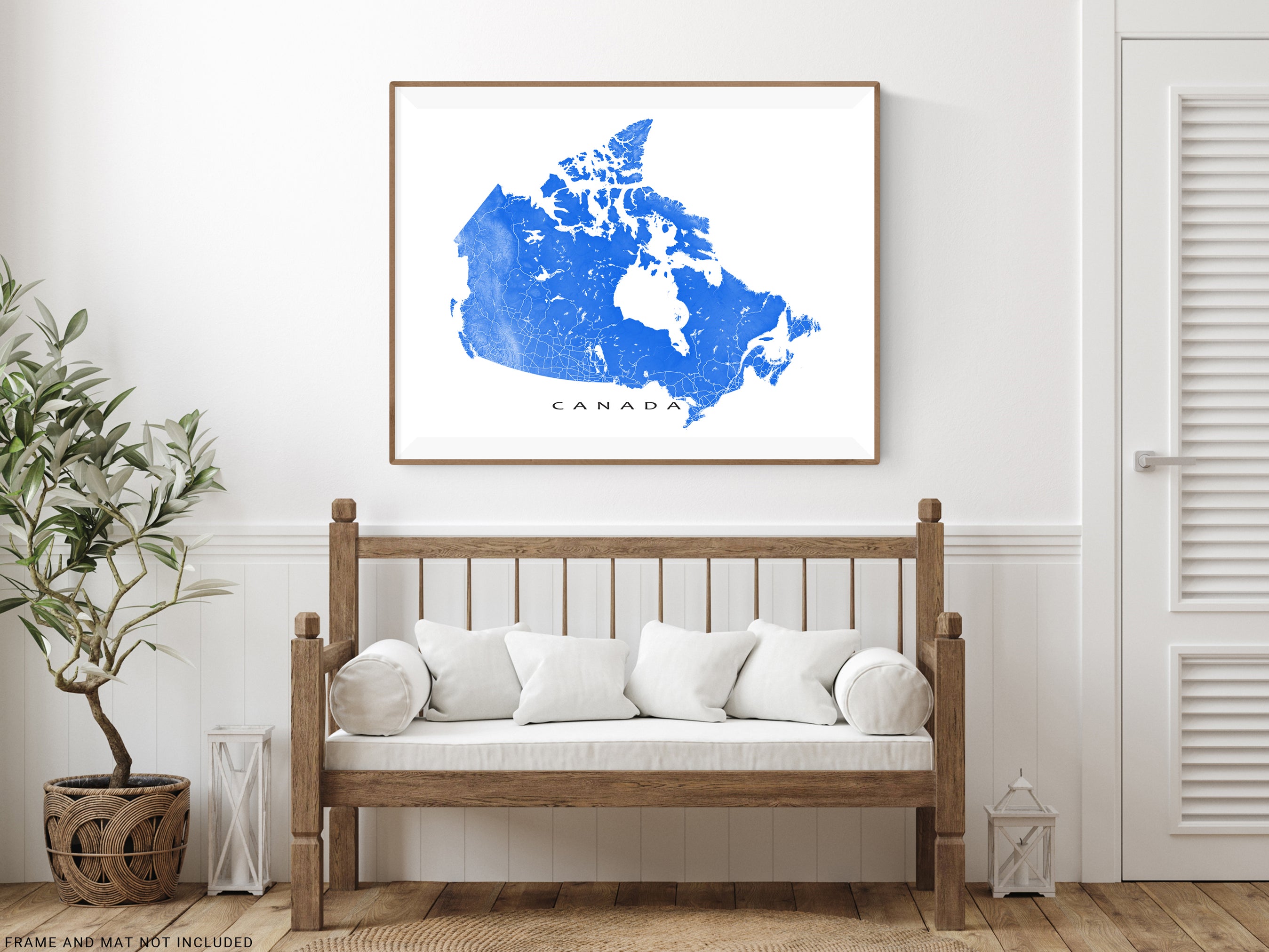 Canada Map Wall Art Print, Topographic 3D Canada Poster Roads Maps, To ...