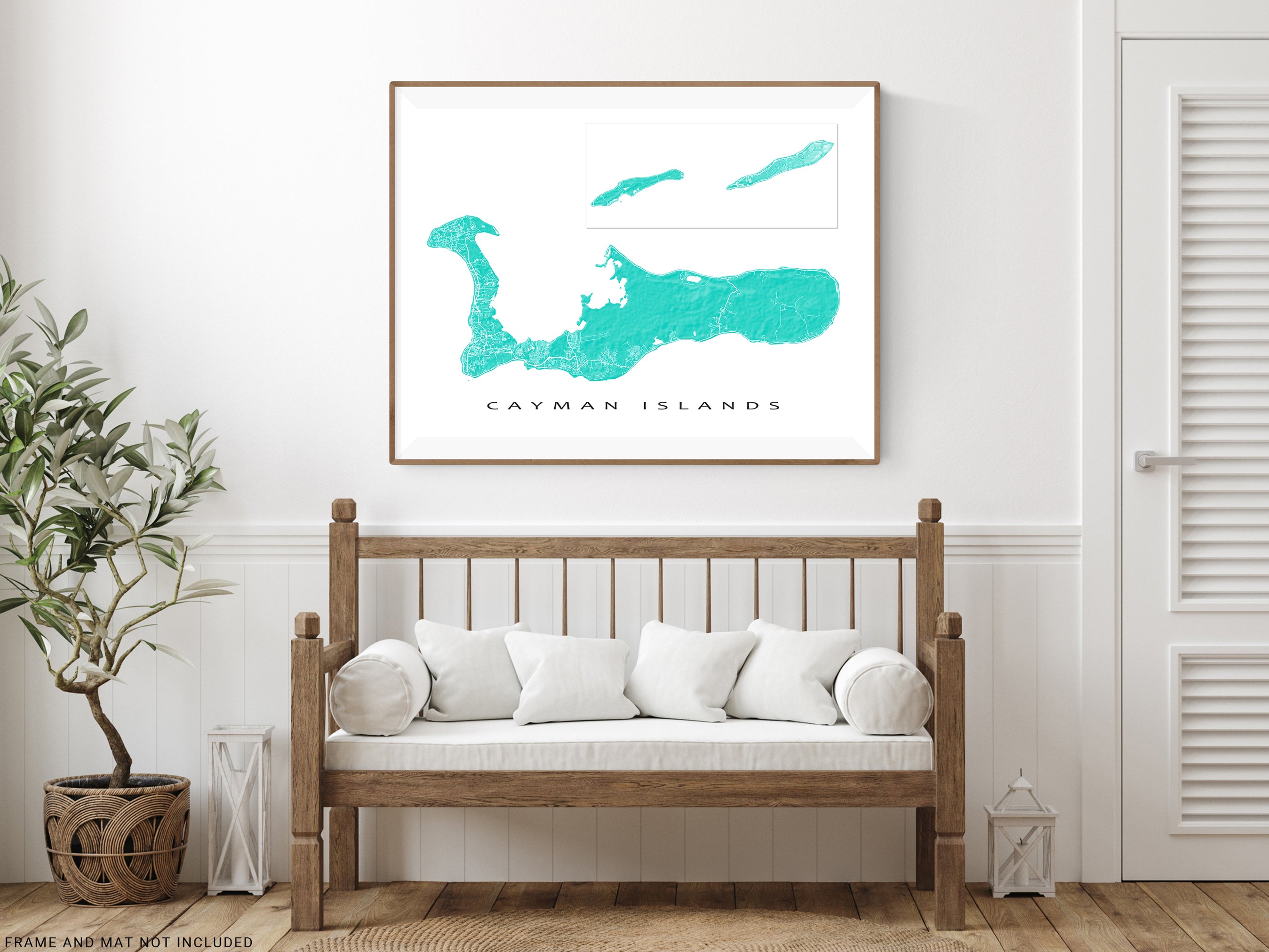 Cayman Islands Map Wall Art Print Poster, Caribbean Islands Maps, Gran ...
