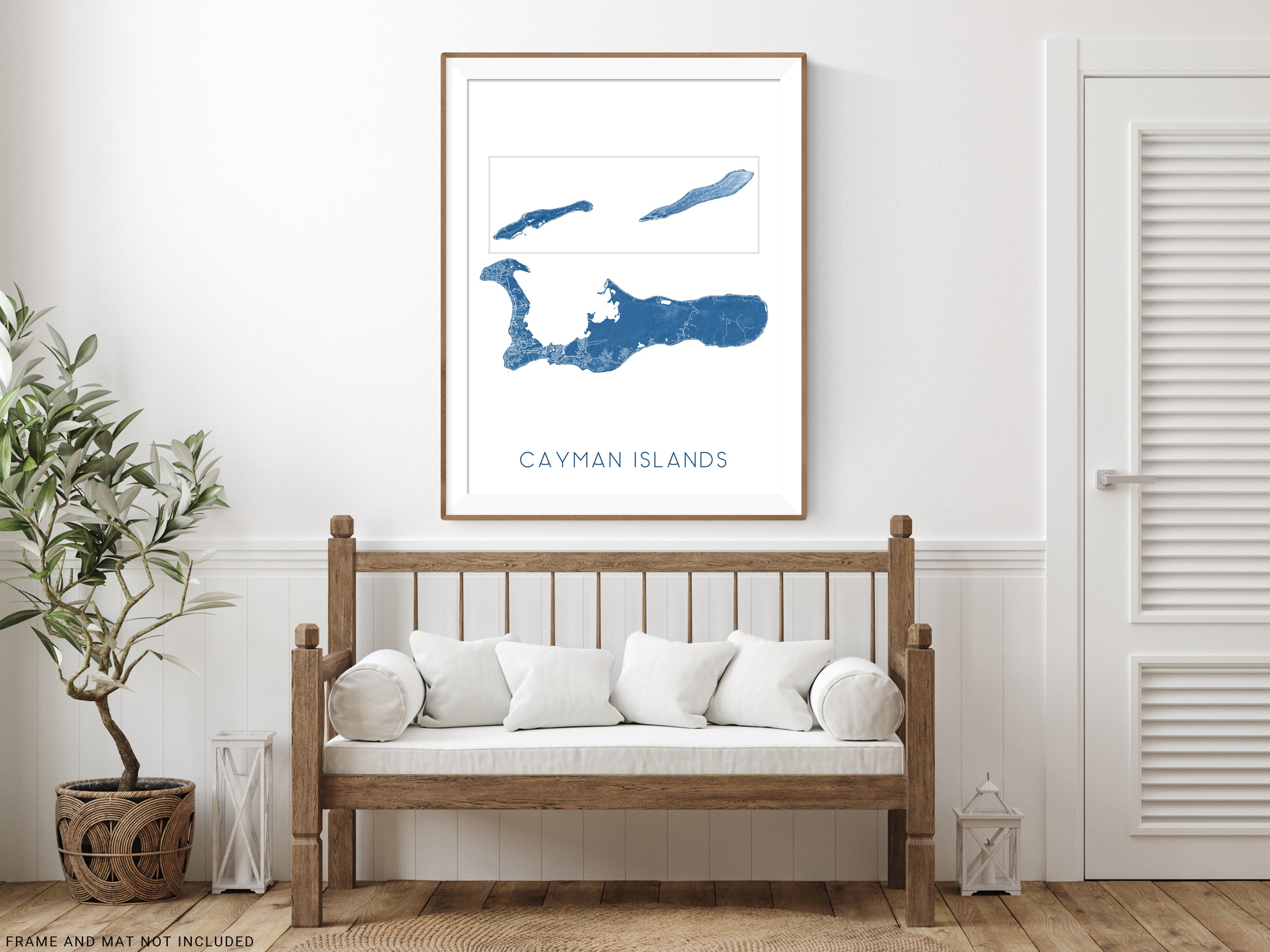 Cayman Islands Map Wall Art Print Poster - Grand Cayman, Cayman Brac ...