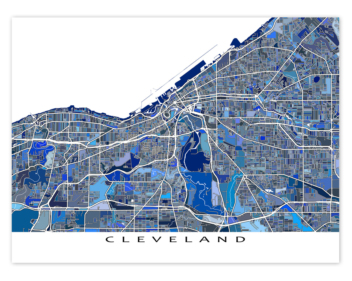 Cleveland Ohio Road Map