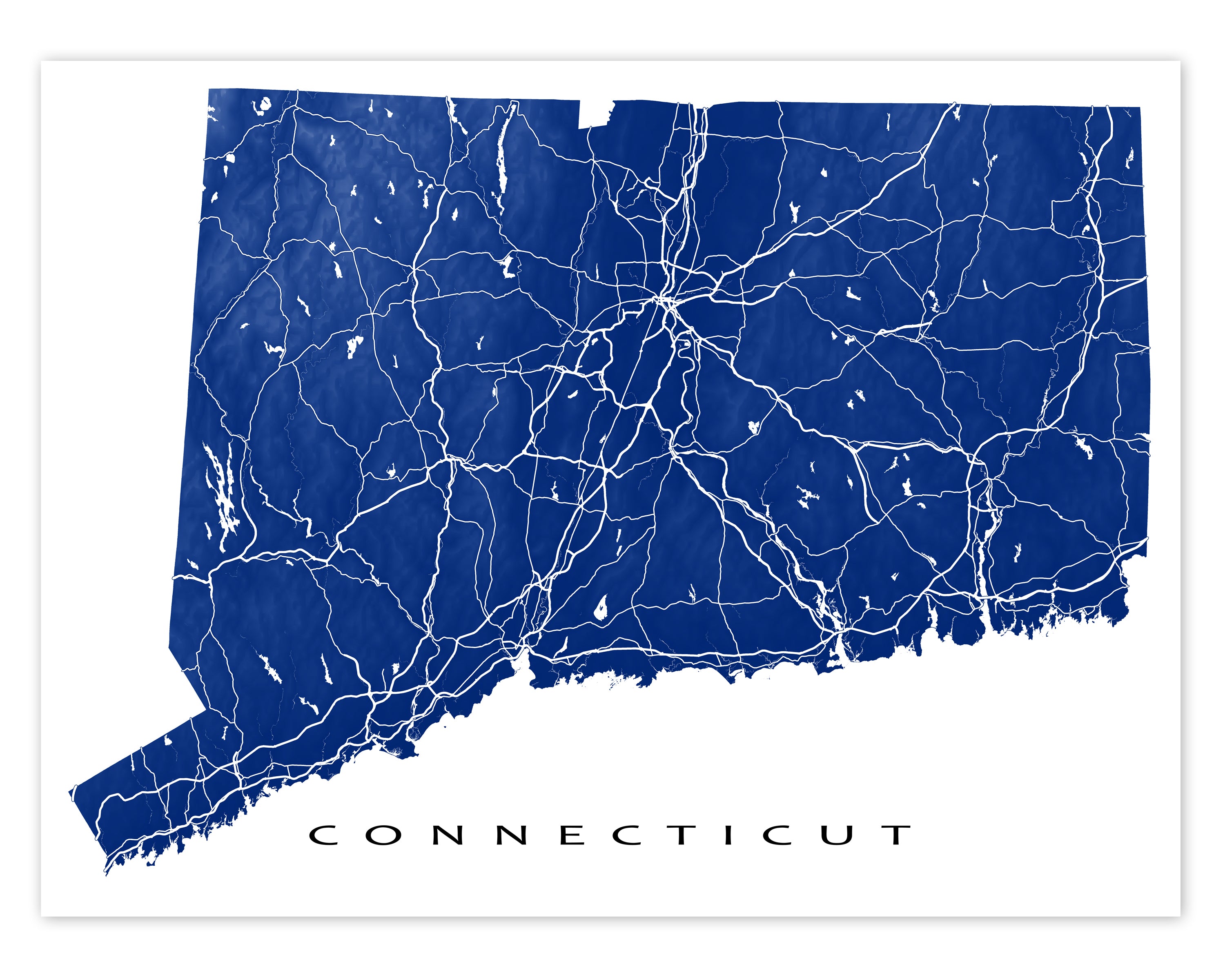 Connecticut Map Large Print Connecticut Map – Lord Of Maps