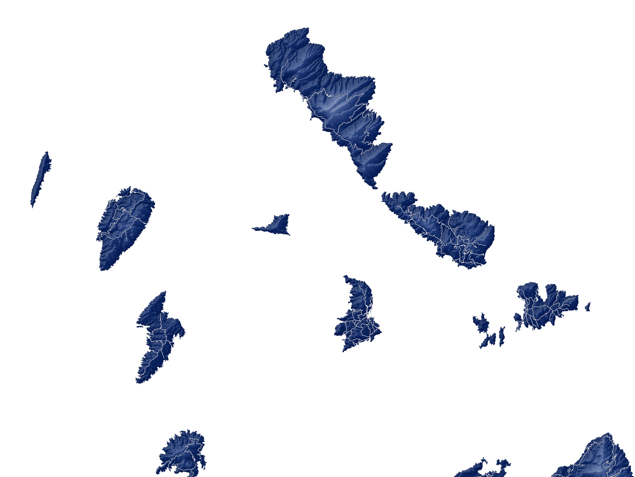 Cyclades Islands Greece Map Wall Art Print Poster, Greek Islands Santo ...