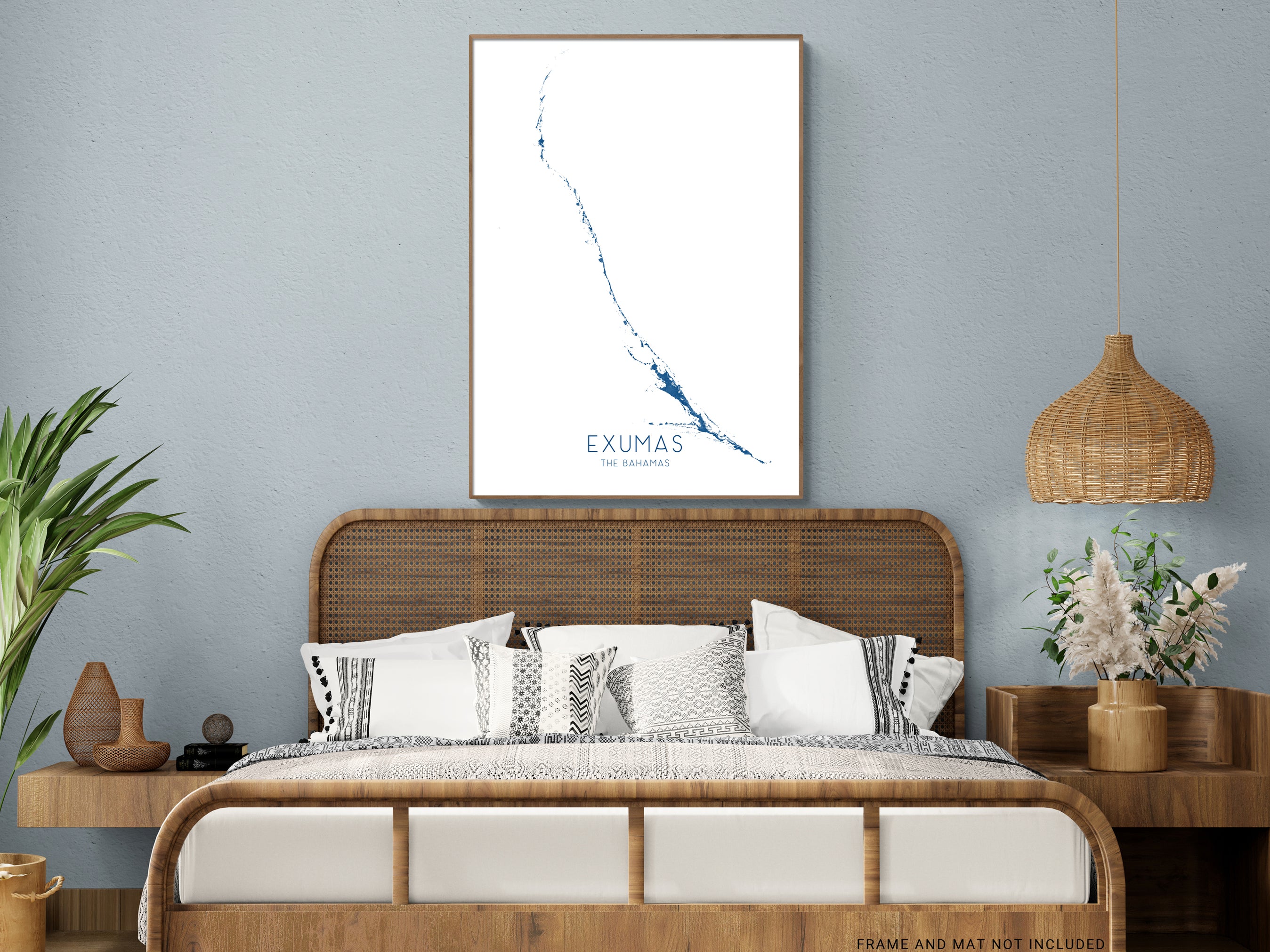 Exumas Bahamas Map - The Exumas Islands Art Print, Great Exuma, Little ...