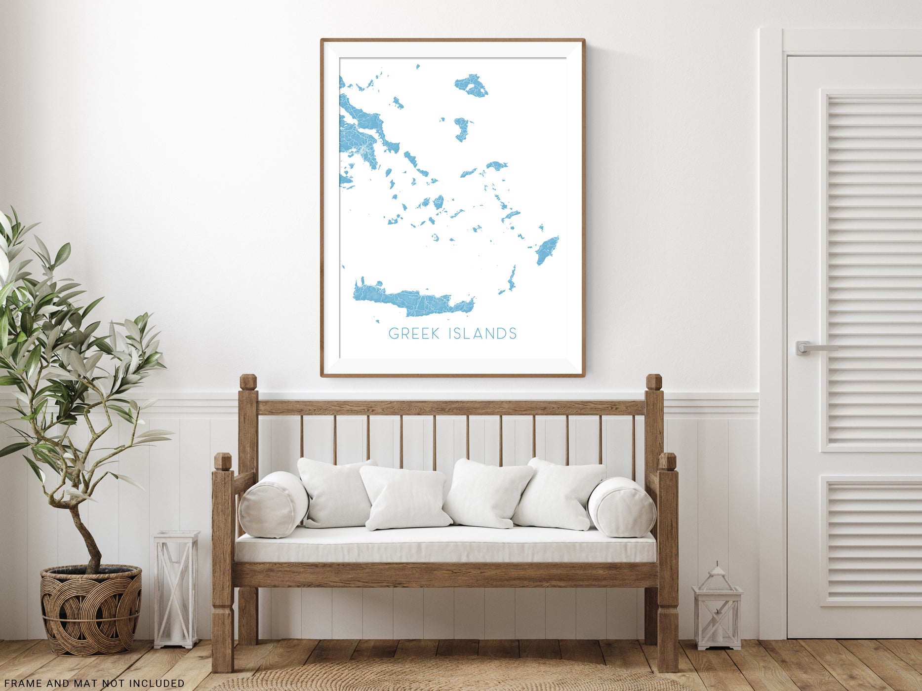 Greek Islands Map Art Print - Map of the Greek Islands Greece Poster M ...