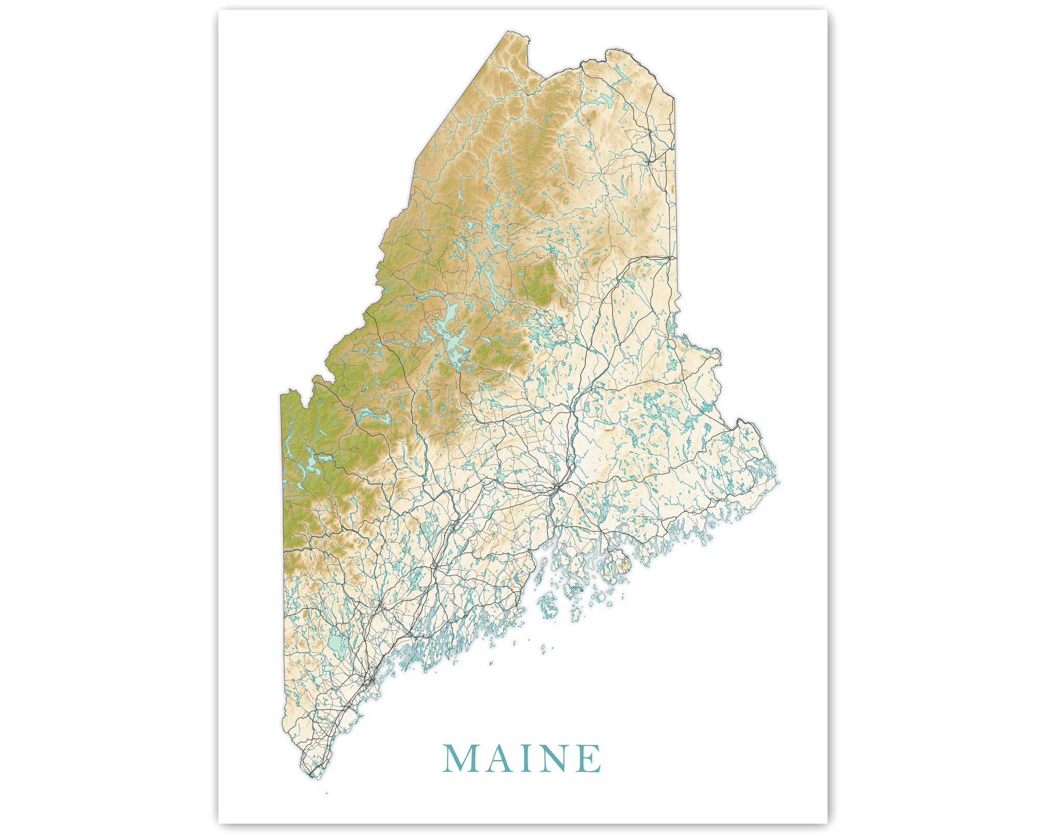 Maps As Art - Map Art Prints for Home Wall Decor and Travel Gifts