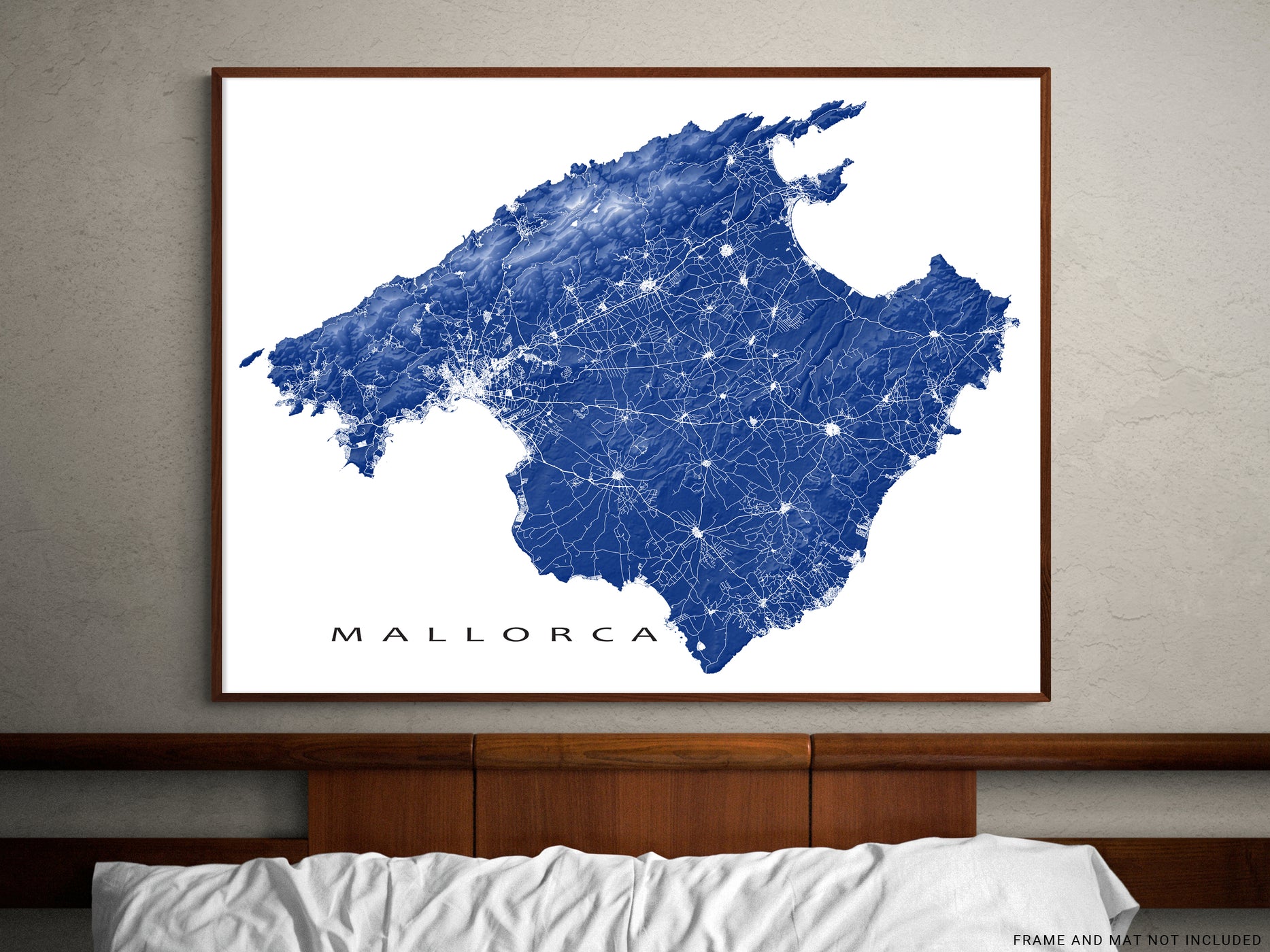 Mallorca Map Wall Decor Art Print, Spain Island Poster Maps, Majorca P ...