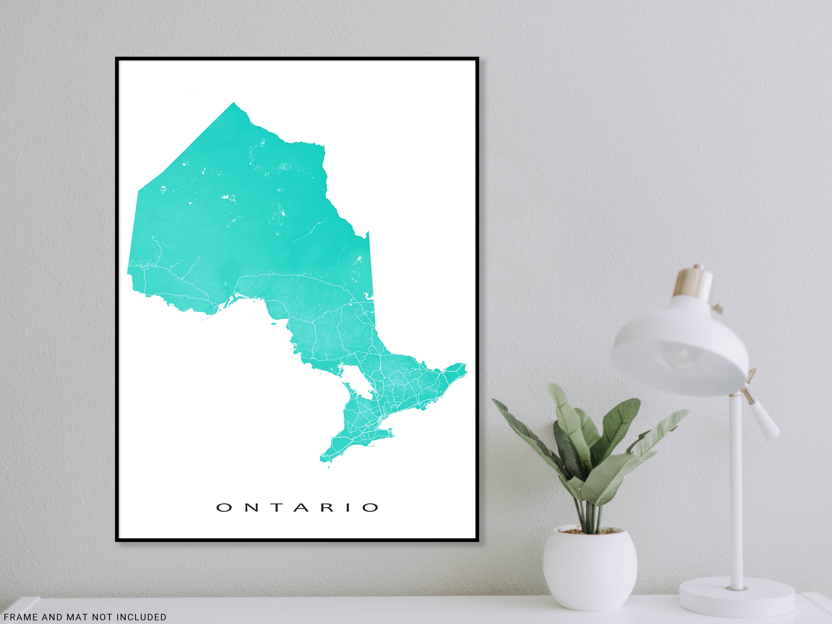 Ontario Map Canada, Topographic Ontario Art Prints and Posters, Toront ...