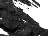 Salt Spring Island Map Print Poster, Black and White Topographic Salts ...