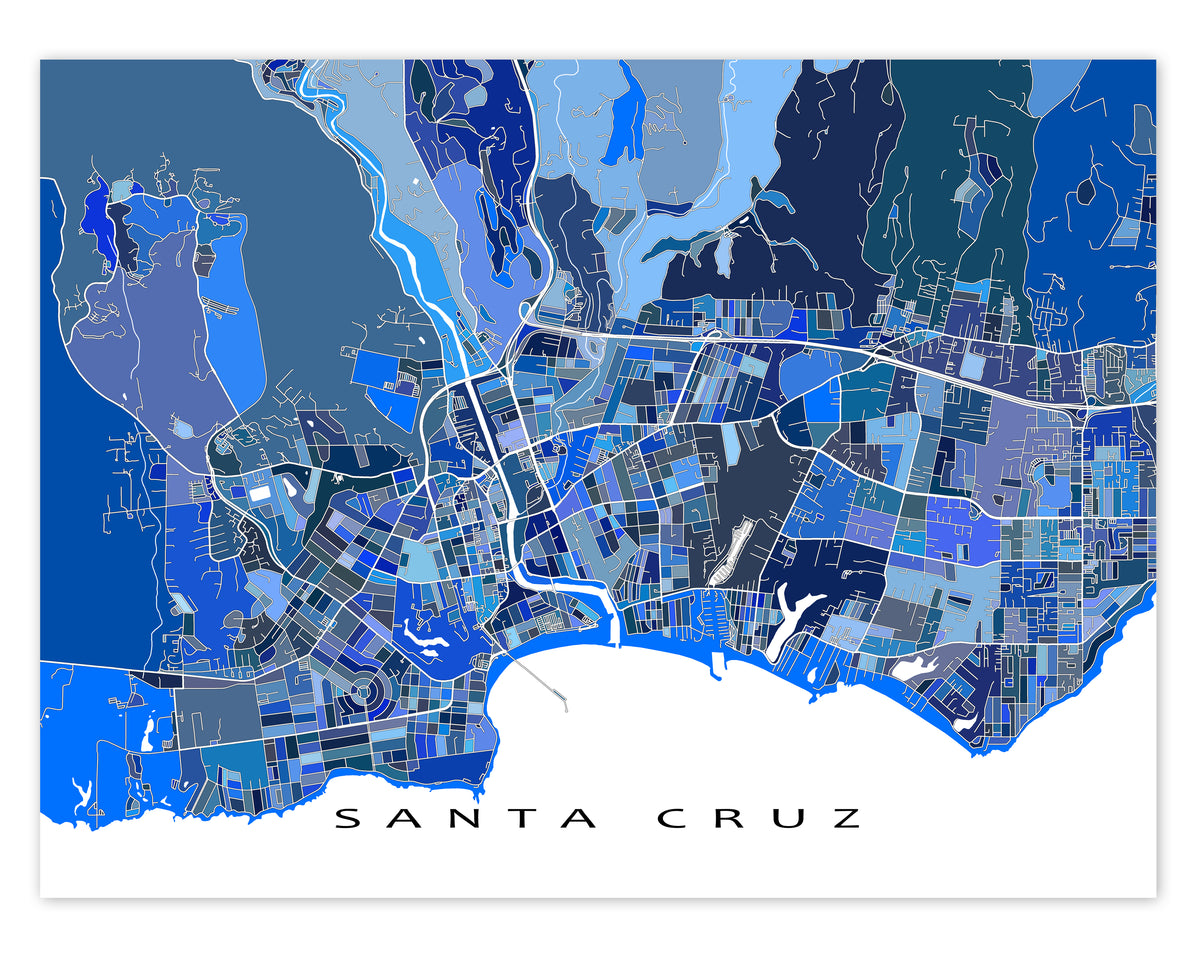 Mapa De Santa Cruz, California