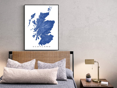 Scotland Map Print, Topographic Scotland Country Wall Art Poster Road ...