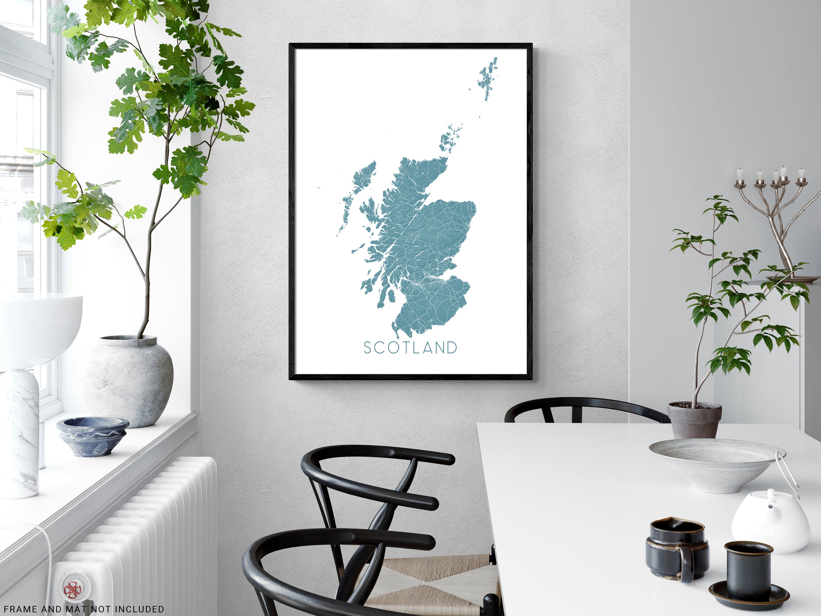 Scotland Map Print - Map of Scotland Wall Art Poster, Scotland Maps, E ...