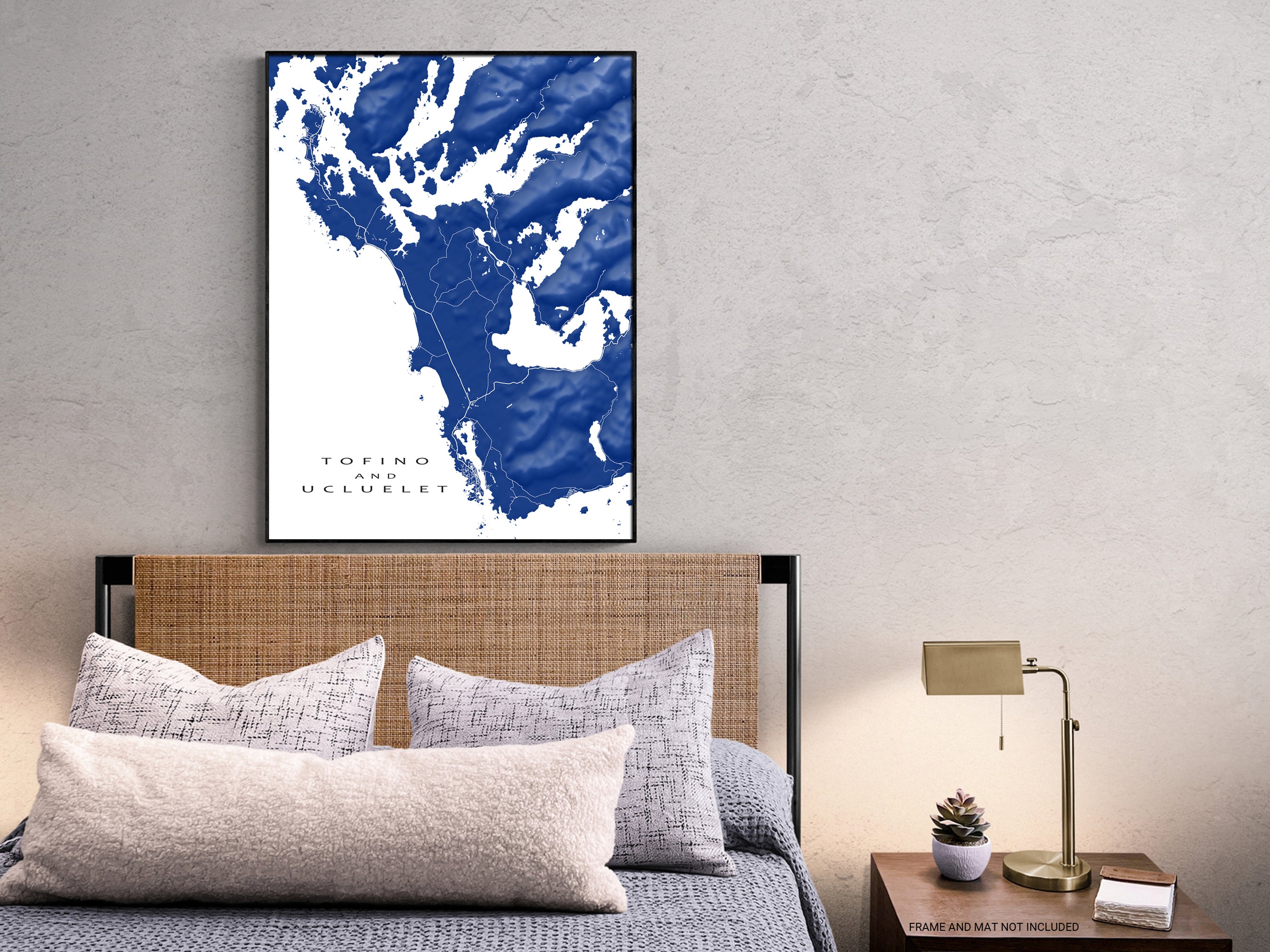 Tofino and Ucluelet Map Wall Art Print, Vancouver Island BC Canada Pos ...