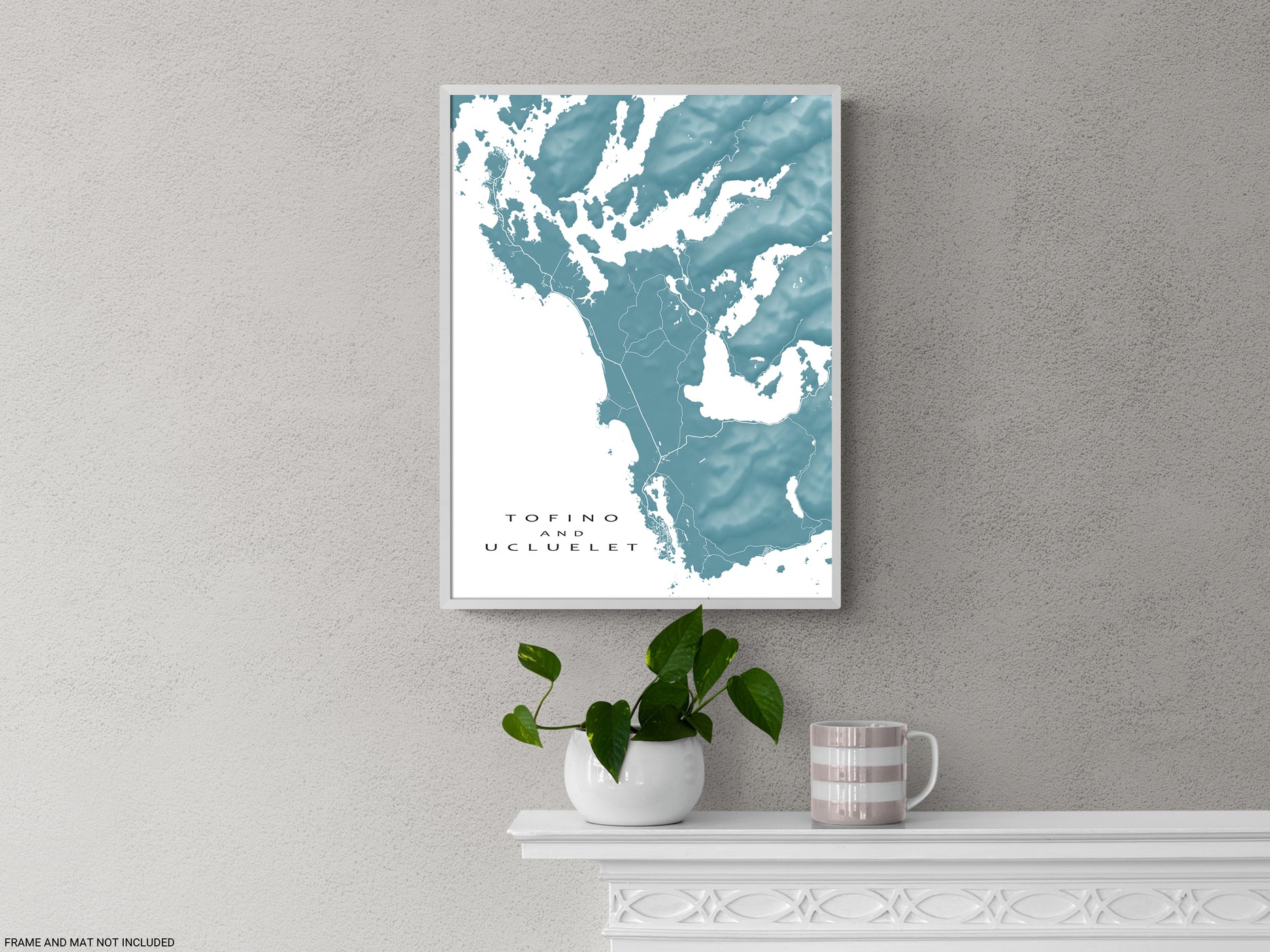 Tofino and Ucluelet Map Wall Art Print, Vancouver Island BC Canada Pos ...