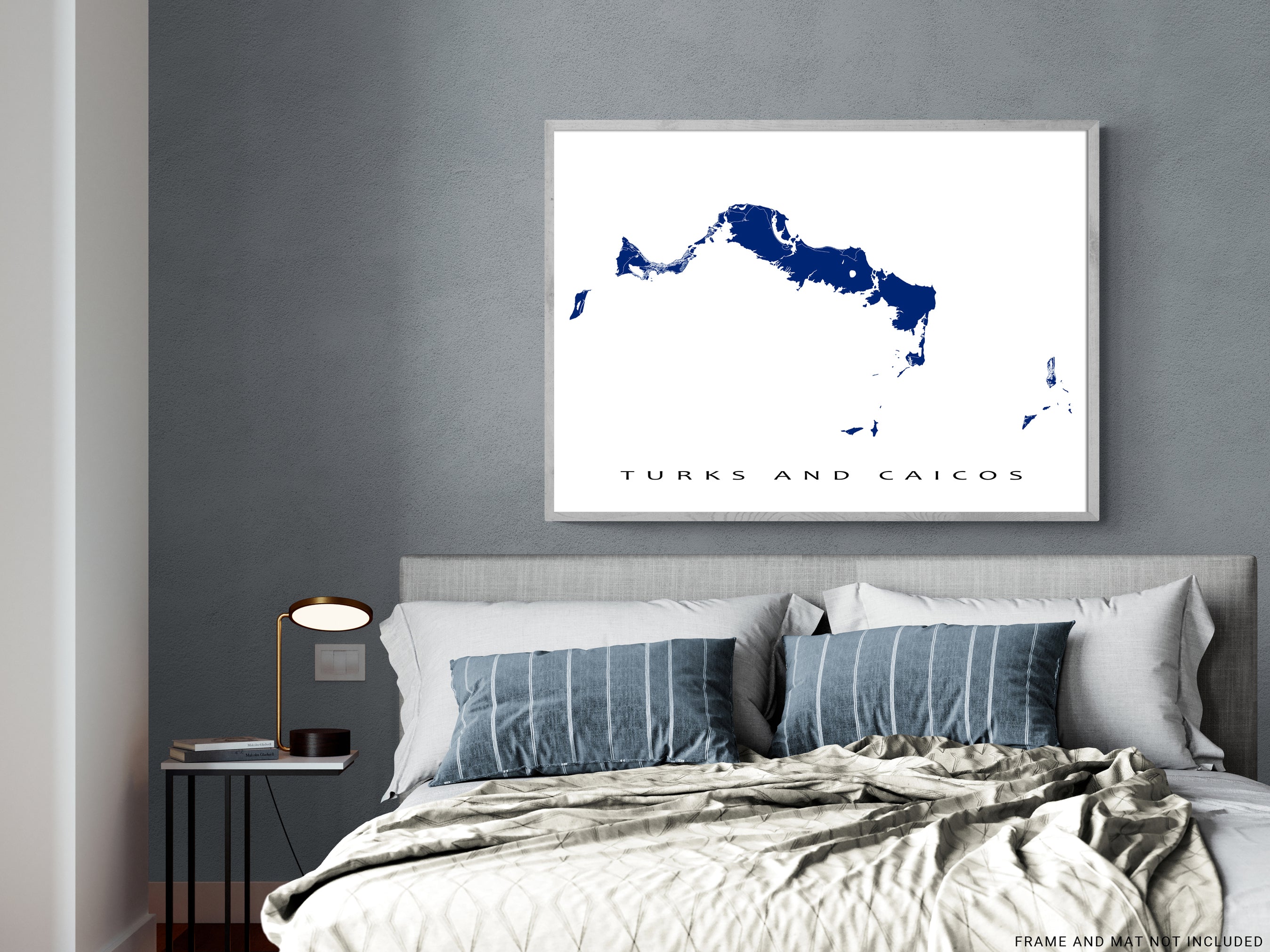 Turks and Caicos Islands Map Print, Grand Turk Wall Art Poster Maps, P ...