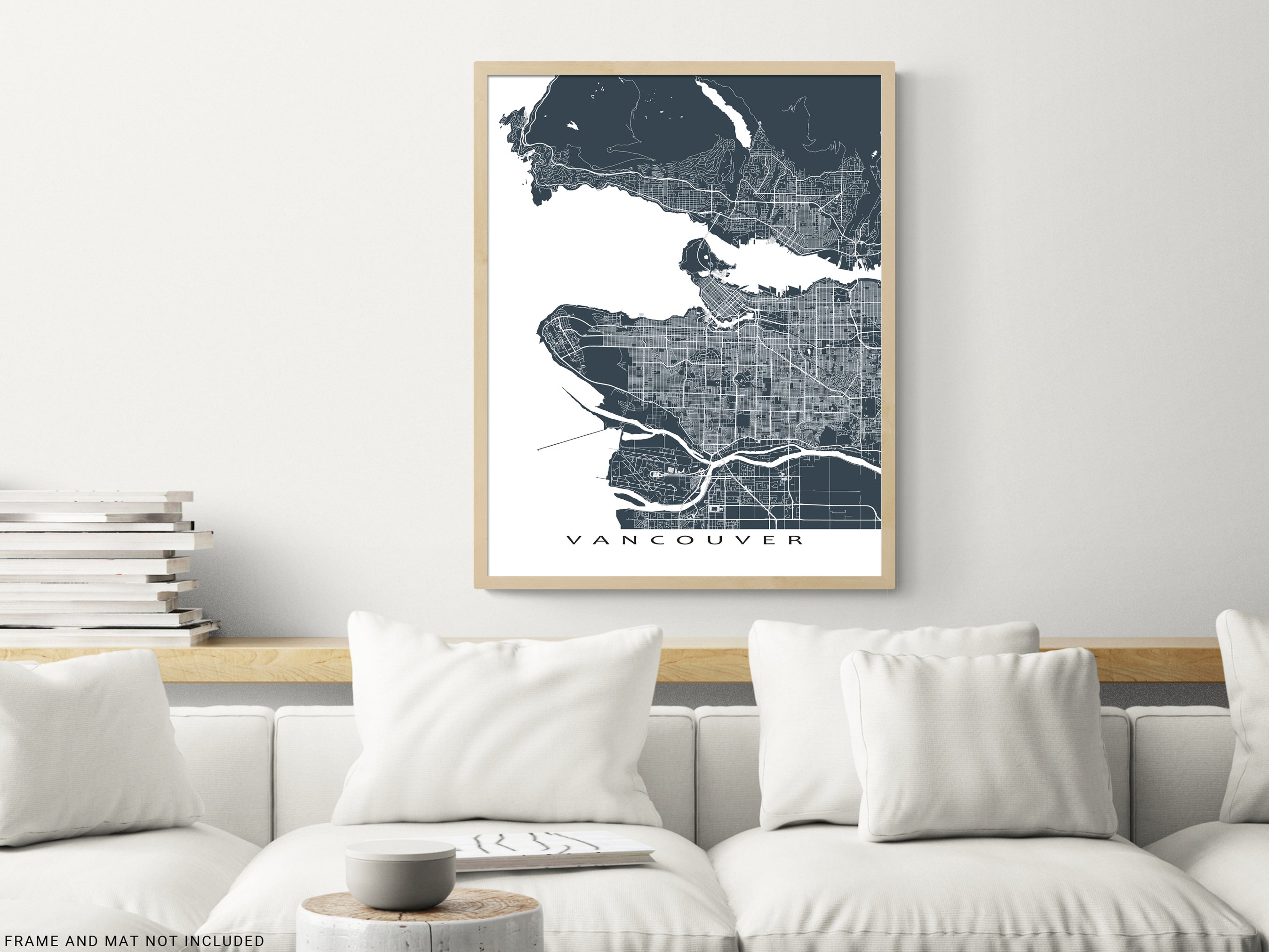 Vancouver Map Wall Art Print Poster, Vancouver BC Canada City Street R ...