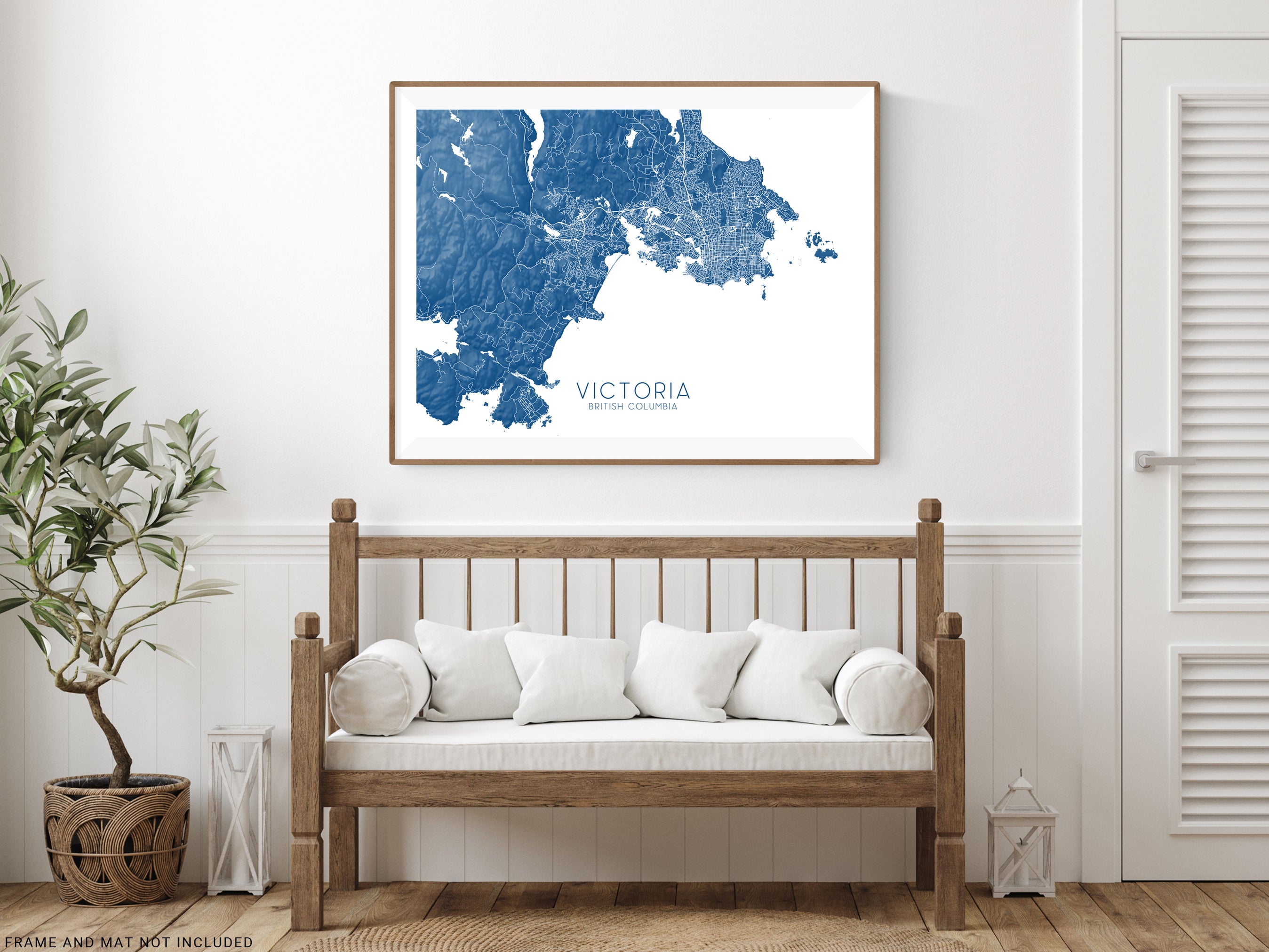 Victoria BC Canada Map Wall Art Print Poster, British Columbia City St ...