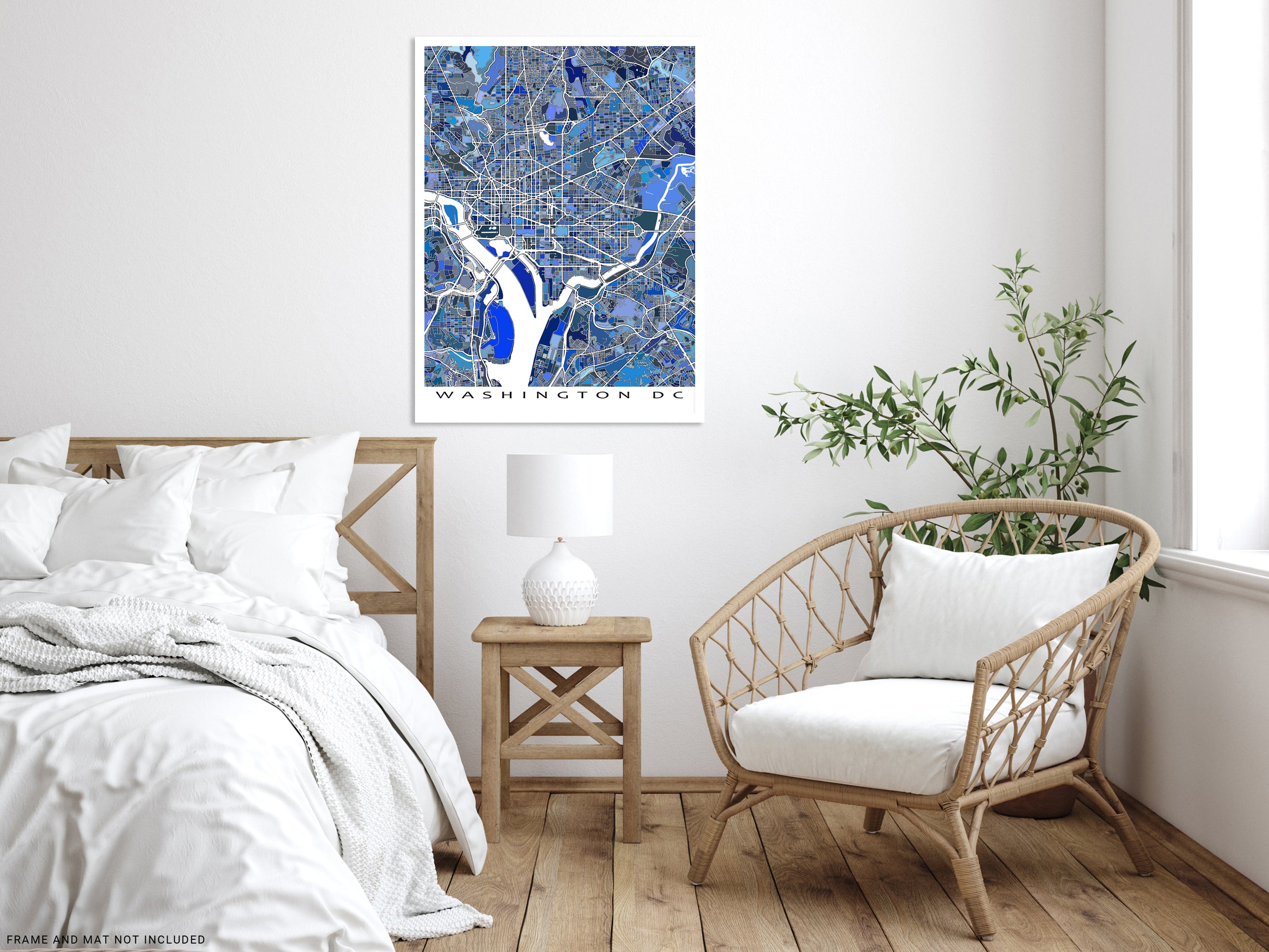Washington DC Map Art Print, District of Columbia, USA — Maps As Art