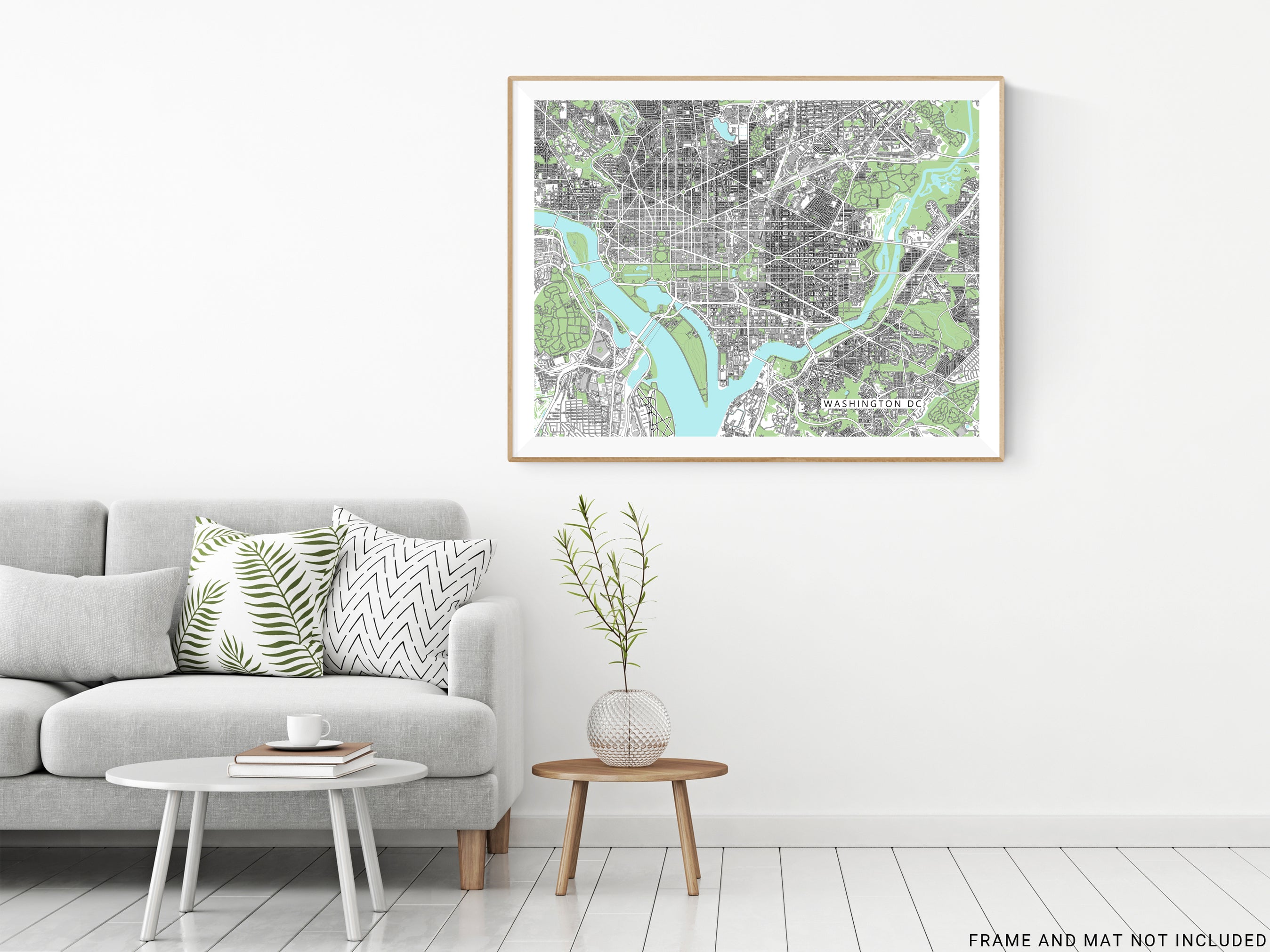 Washington DC Map Print Poster, Distric of Columbia City Street Road M ...
