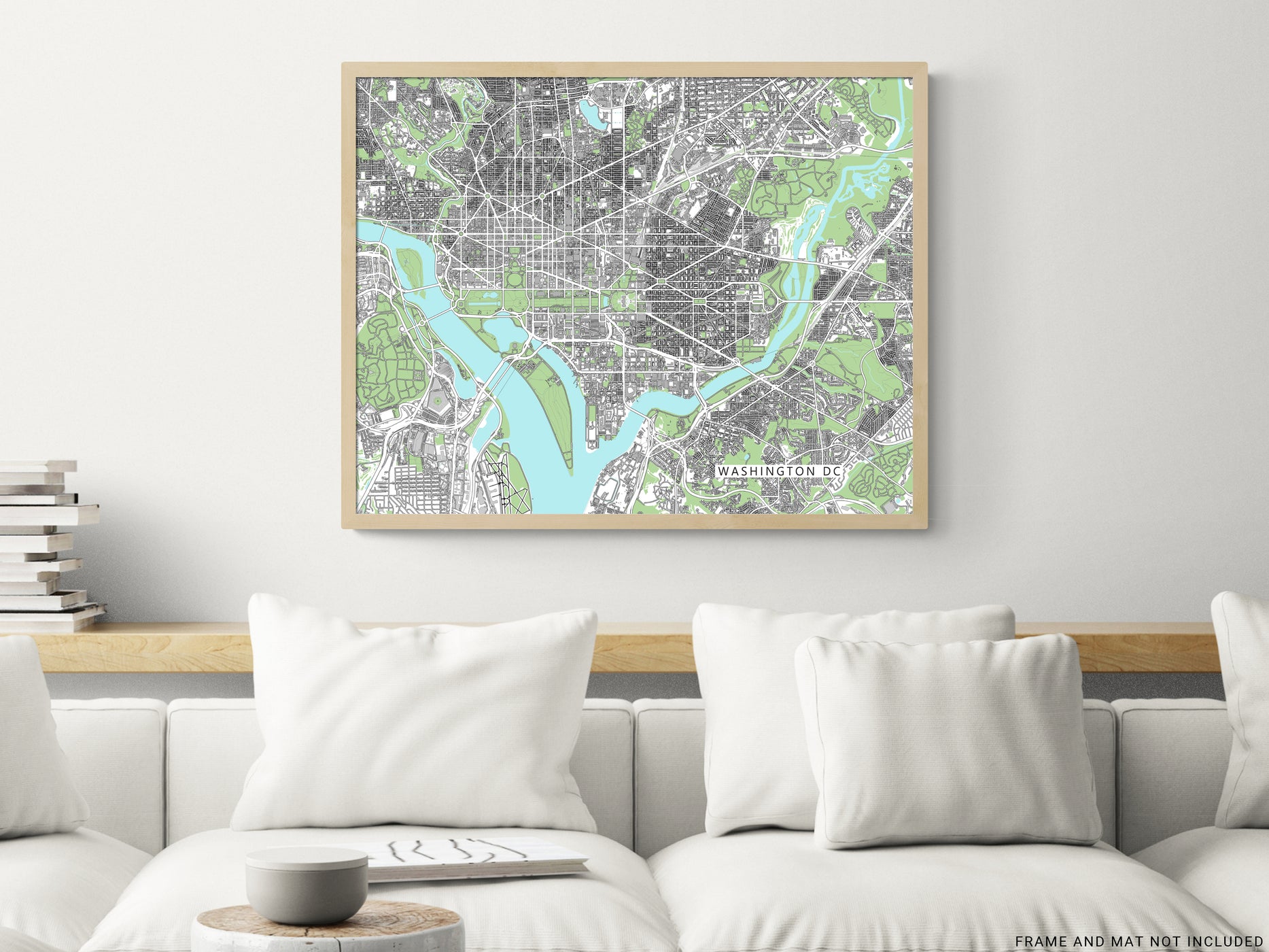 Washington DC Map Print Poster, Distric of Columbia City Street Road M ...