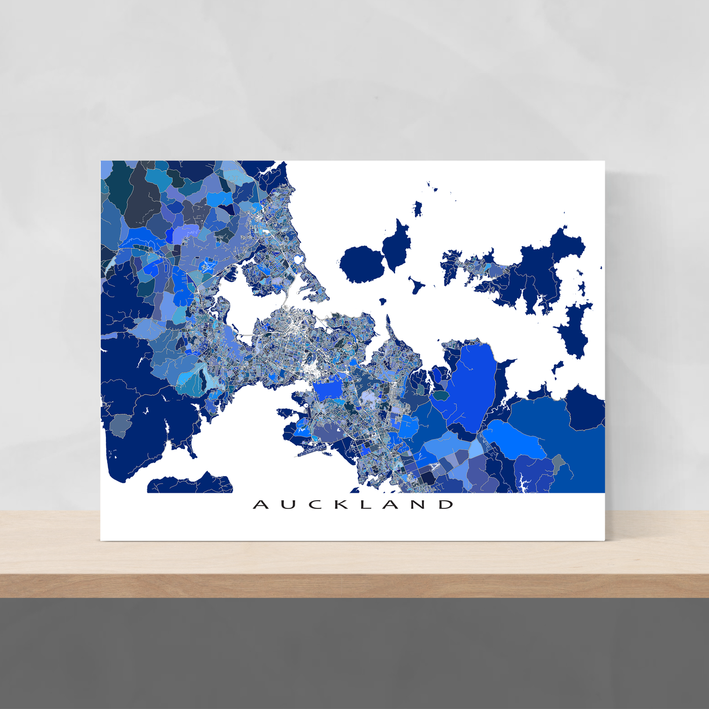 Auckland Map Print, New Zealand — Maps As Art