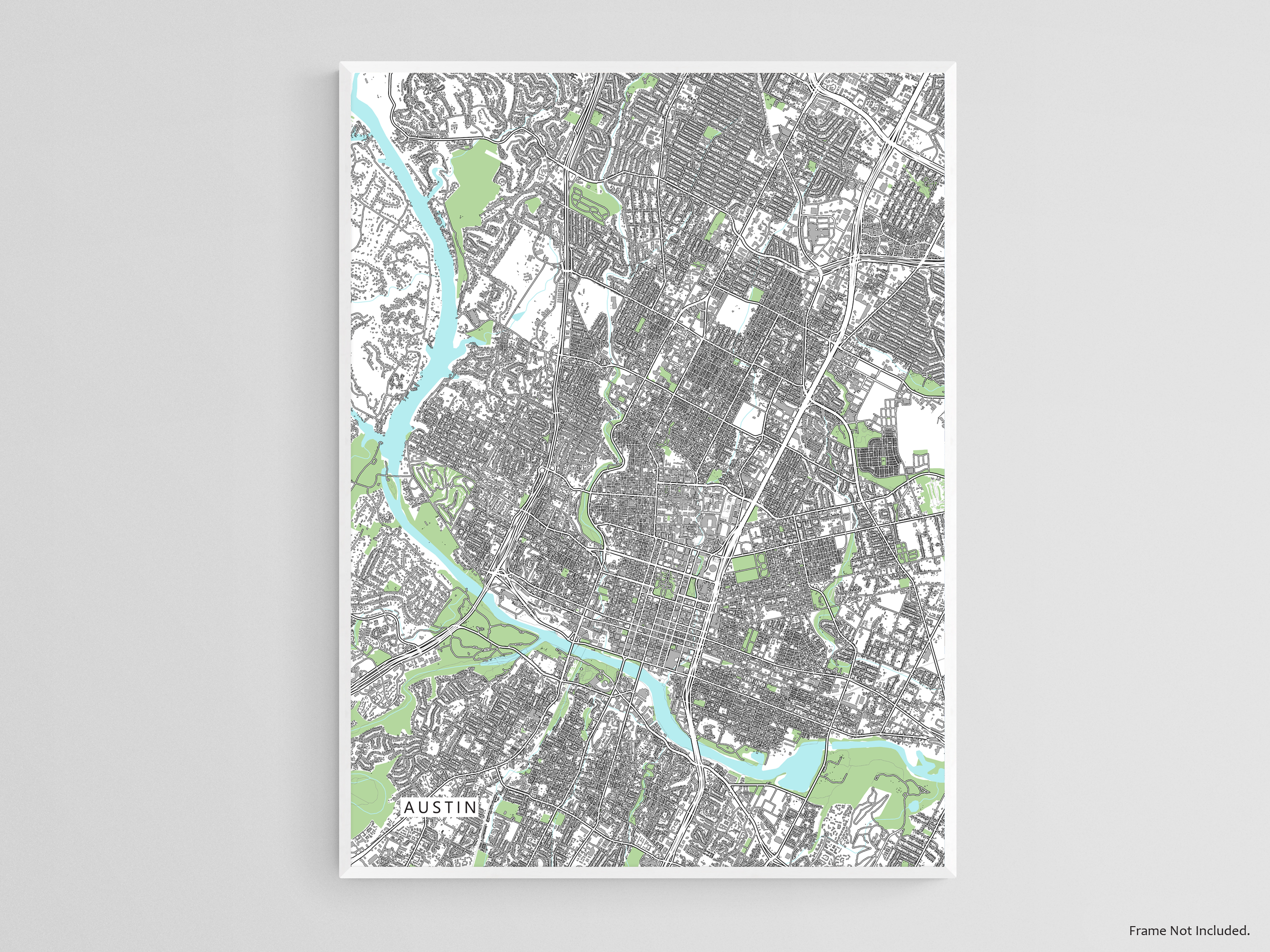 Austin Map Print, Austin Art Prints, Austin Texas City Street Maps ...
