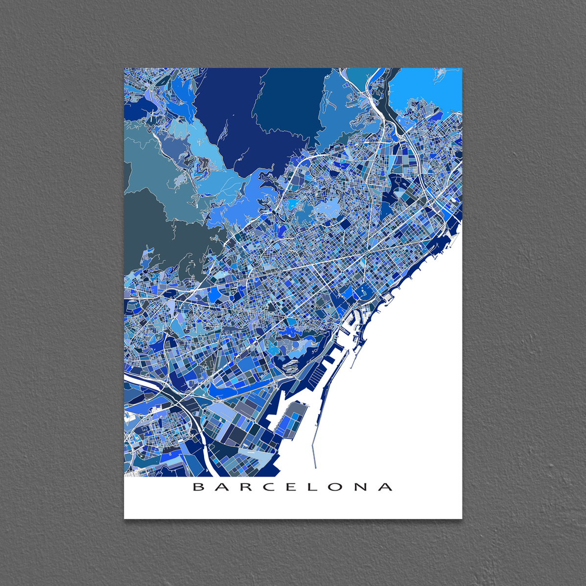 Barcelona Map Print, Spain — Maps As Art