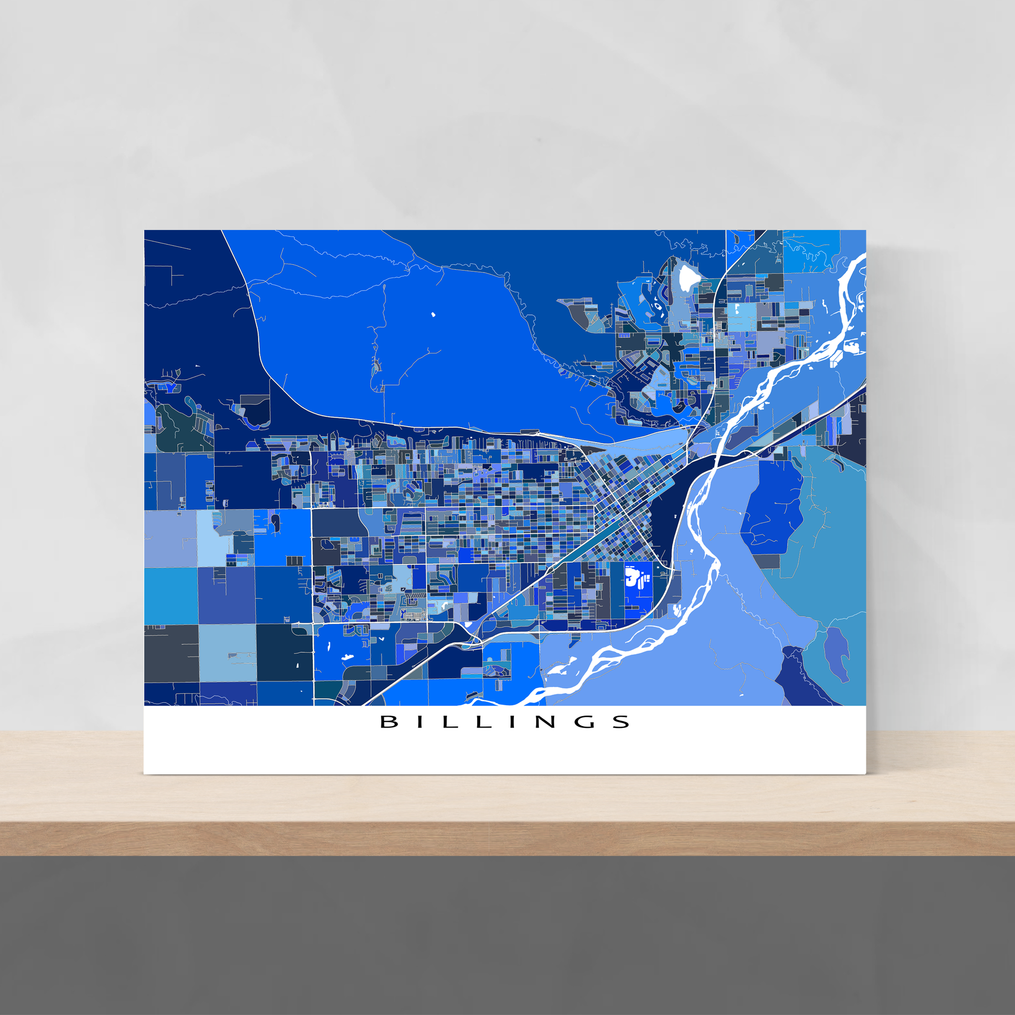 Billings Map Print, Montana, USA — Maps As Art
