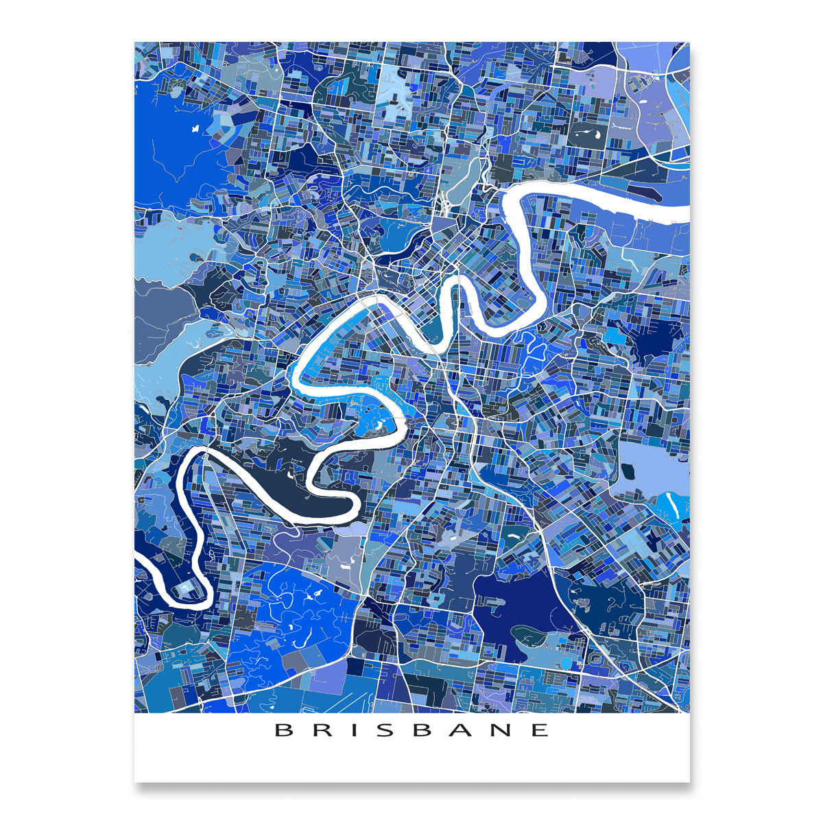 Brisbane Map Print, Australia — Maps As Art