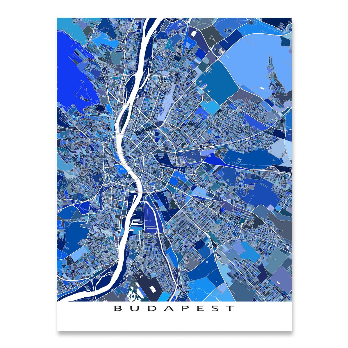 Budapest Map Print, Hungary — Maps As Art