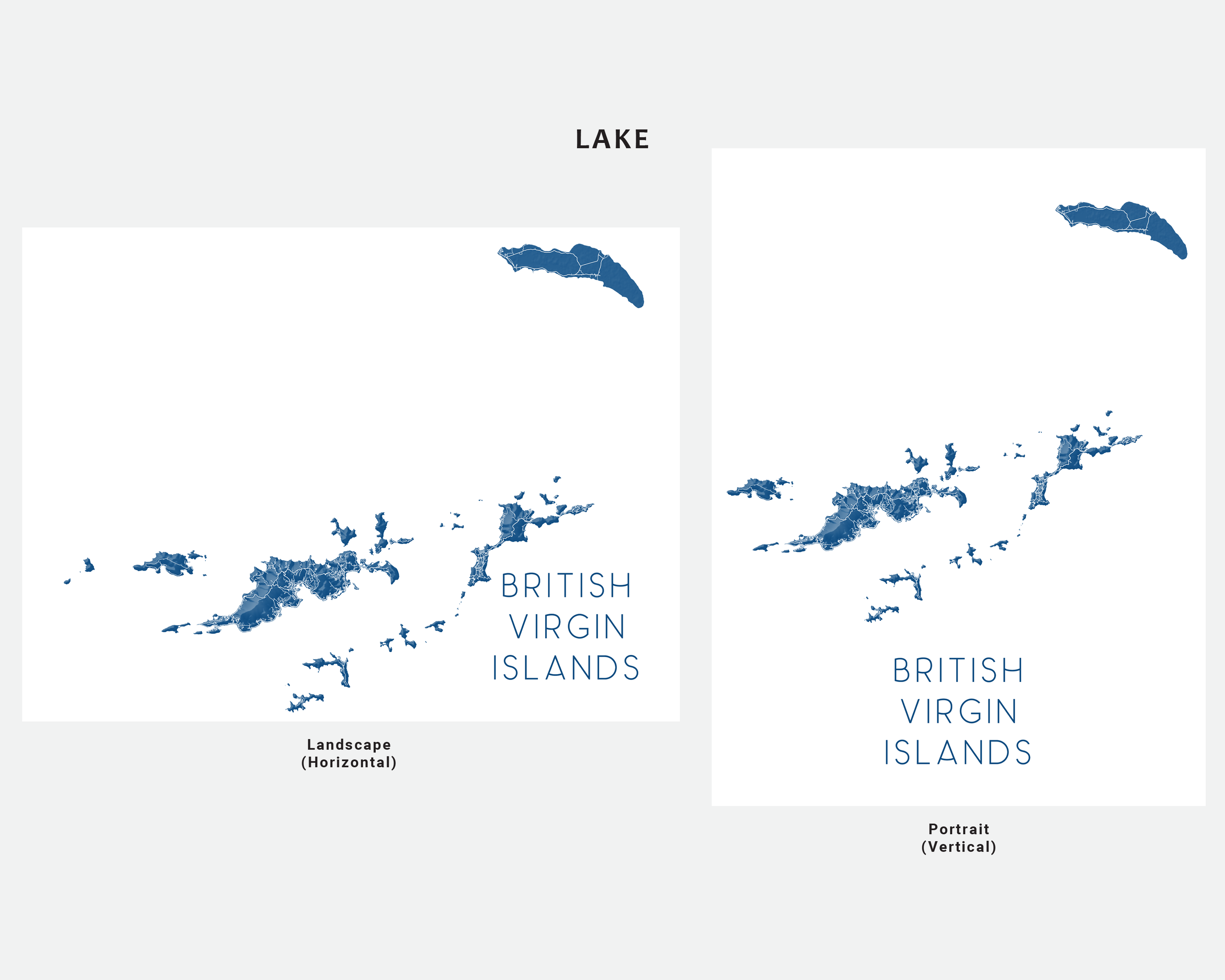 British Virgin Islands Map Print, BVI Wall Art Poster, Tortola Virgin ...