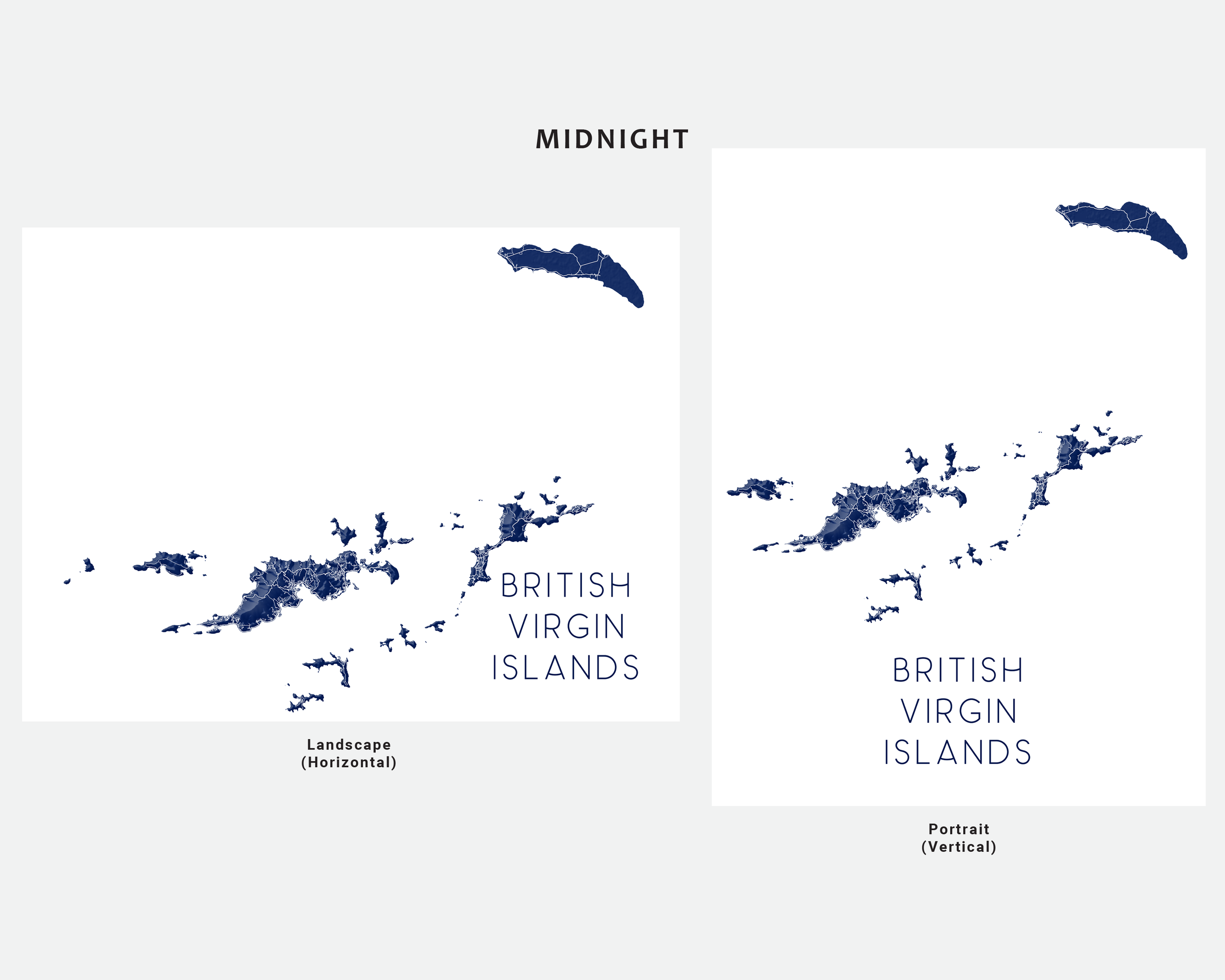 British Virgin Islands Map Print: BVI Wall Art Poster, Tortola Virgin ...
